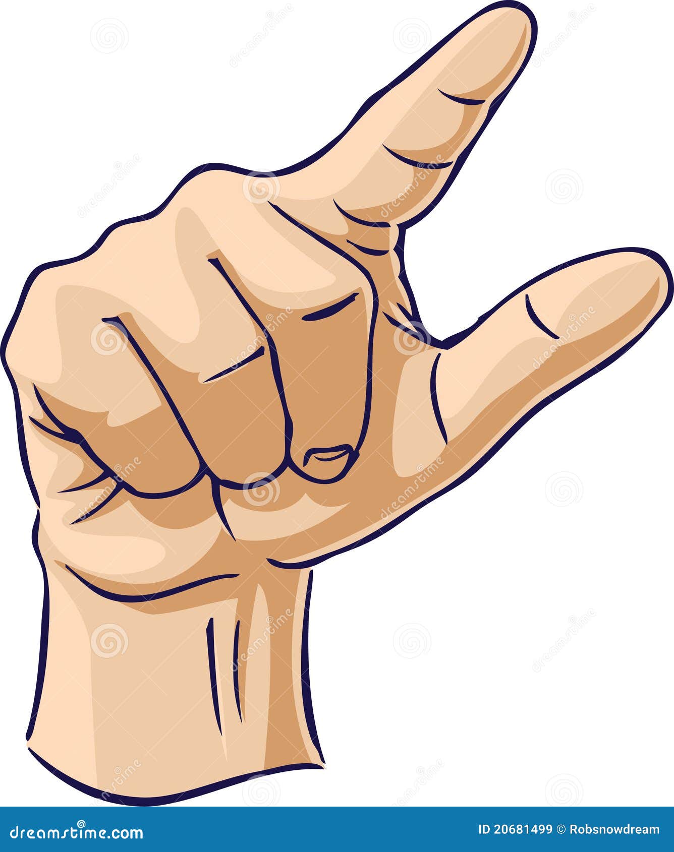 Hand pointing forward stock illustration. Illustration of sign - 20681499