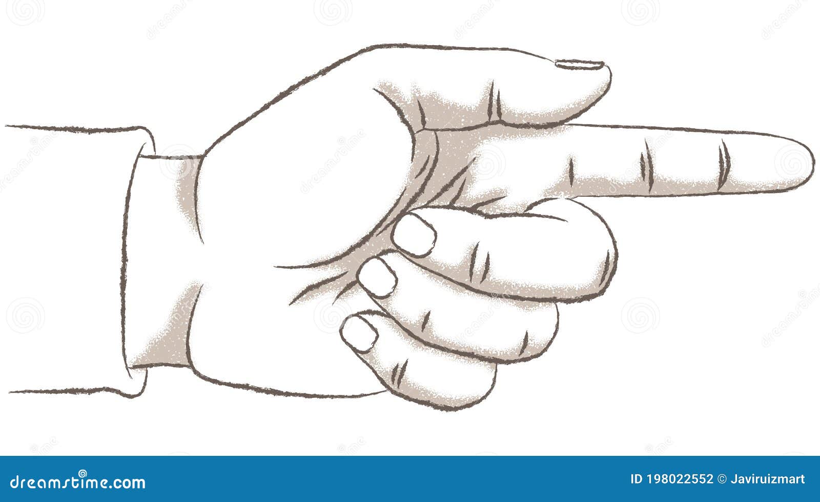 Hand Pointing Forward, Retro Stock Vector - Illustration of texture ...