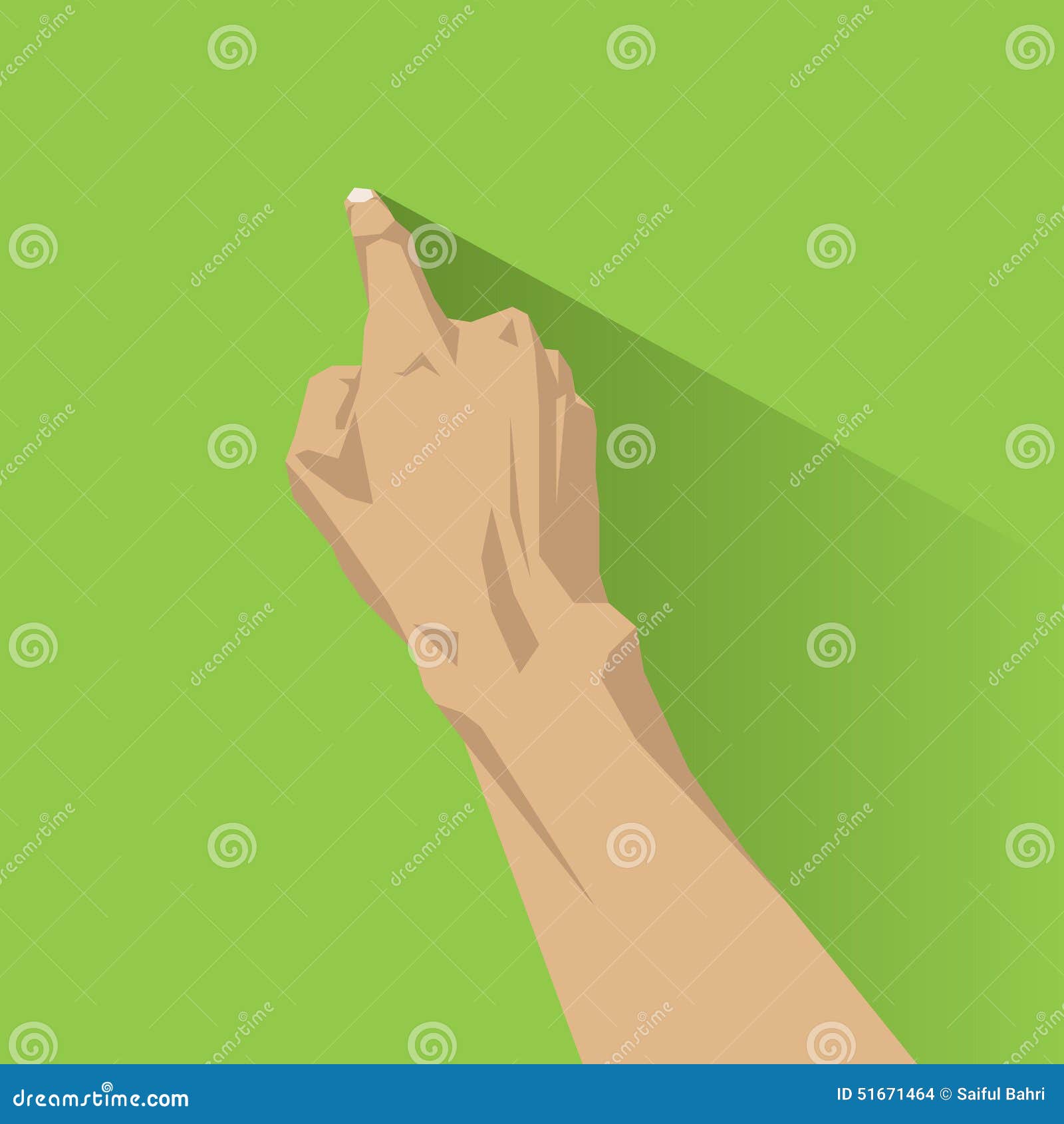 Hand pointing forward stock vector. Illustration of button - 51671464