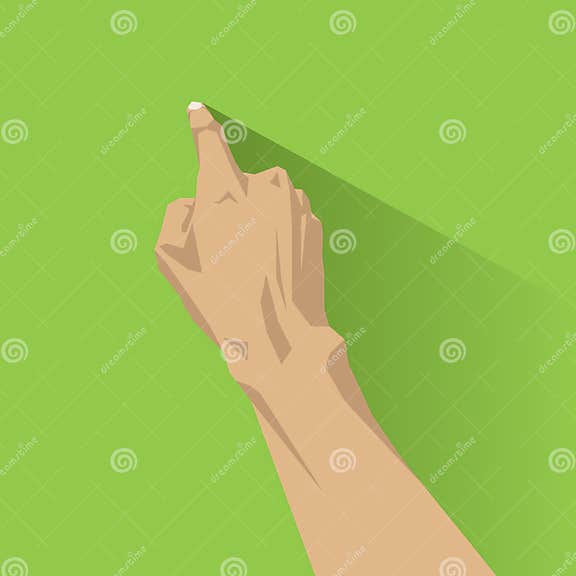 Hand pointing forward stock vector. Illustration of button - 51671464