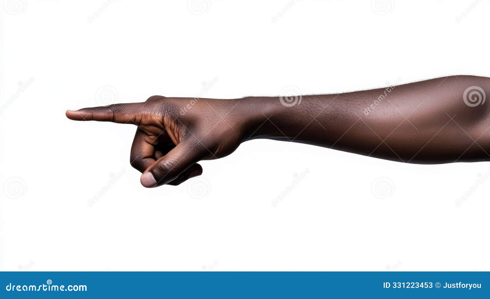 Hand Pointing Forward To Indicate Direction or Attention Stock ...