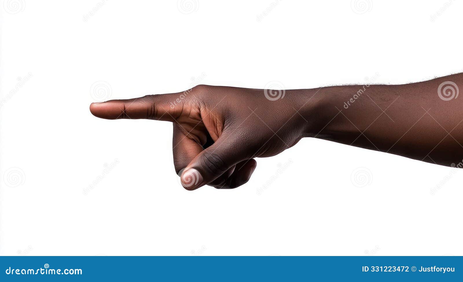 Hand Pointing Forward To Indicate Direction or Attention Stock ...