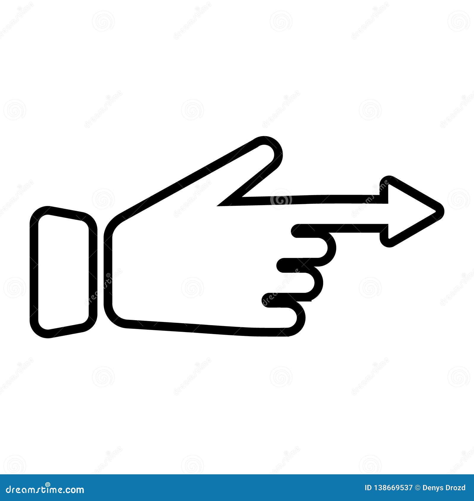 Hand Pointing Gesture Concept of Direct Response Stock Vector ...