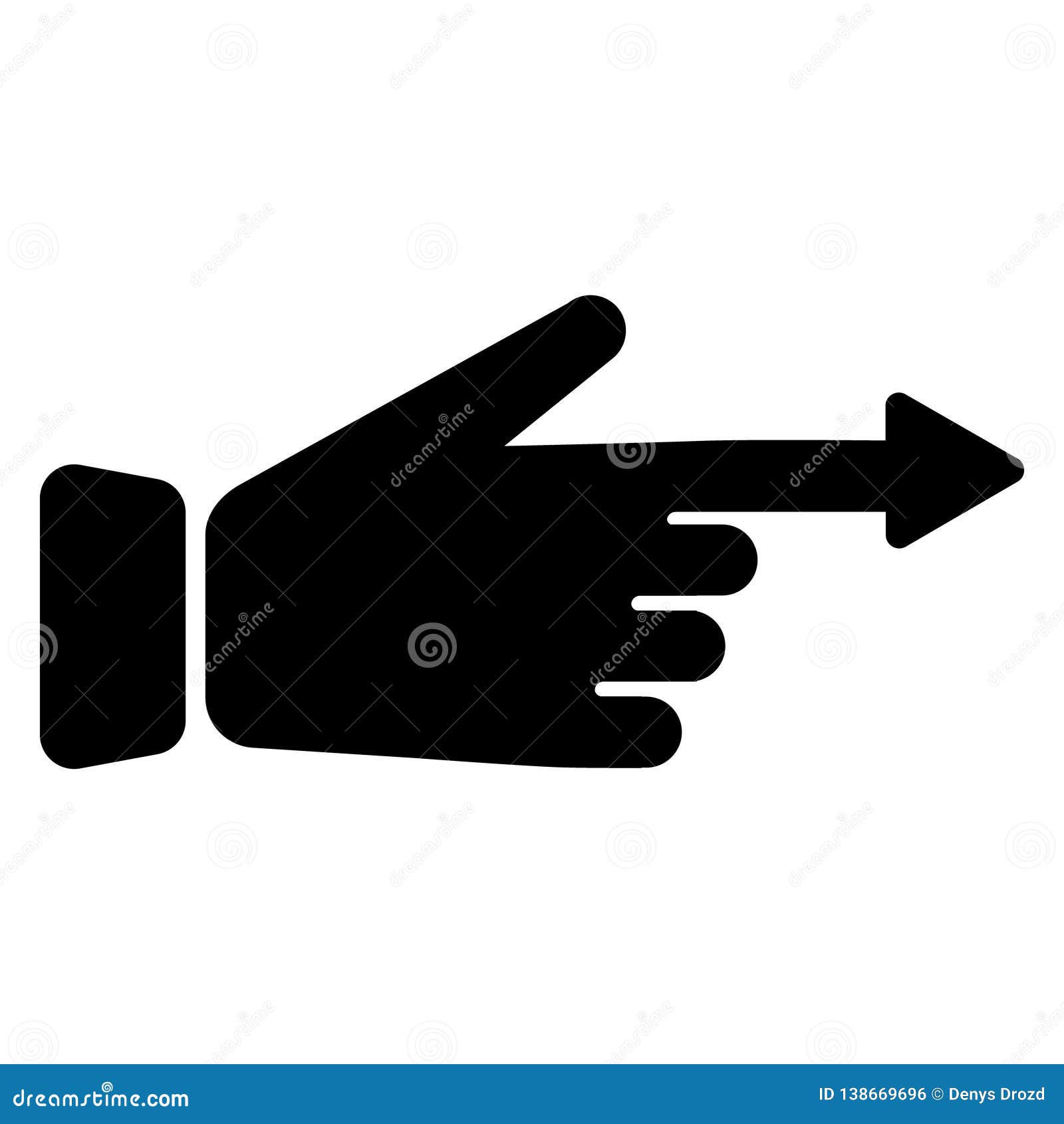 Hand Pointing Gesture Concept of Direct Response Stock Illustration ...