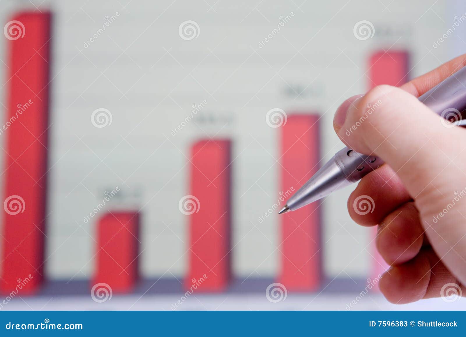 Hand pointing graph charts stock image. Image of exchange - 7596383
