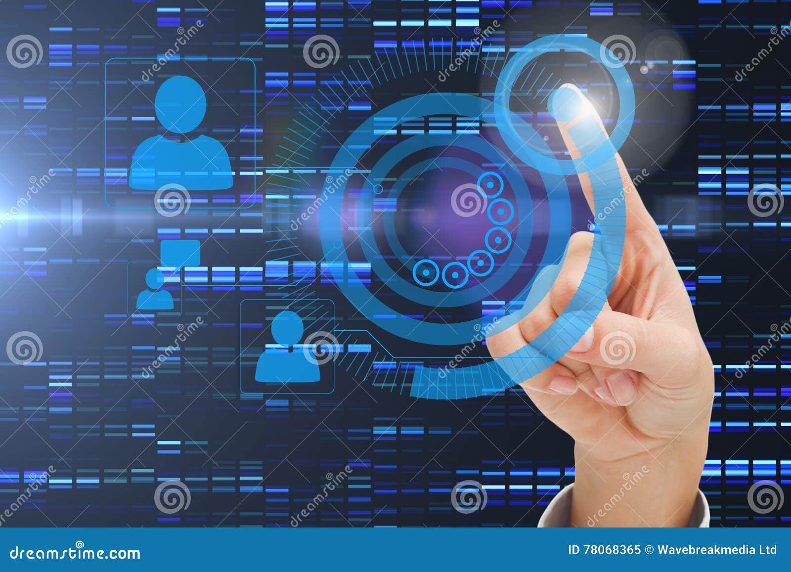 Hand pointing at graphics stock image. Image of gesture - 78068365