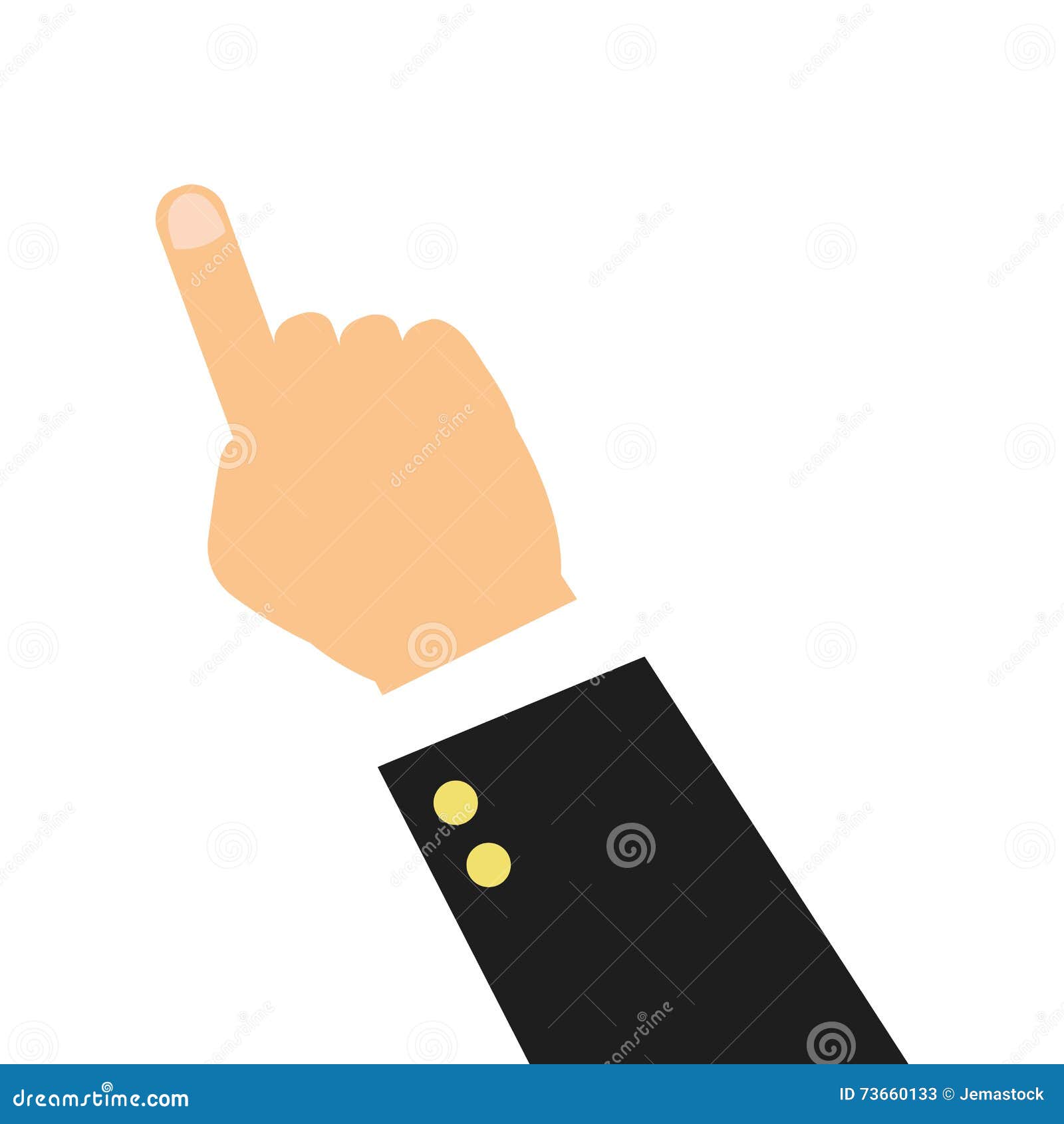 Hand Pointing with Index Finger Icon Stock Illustration - Illustration ...