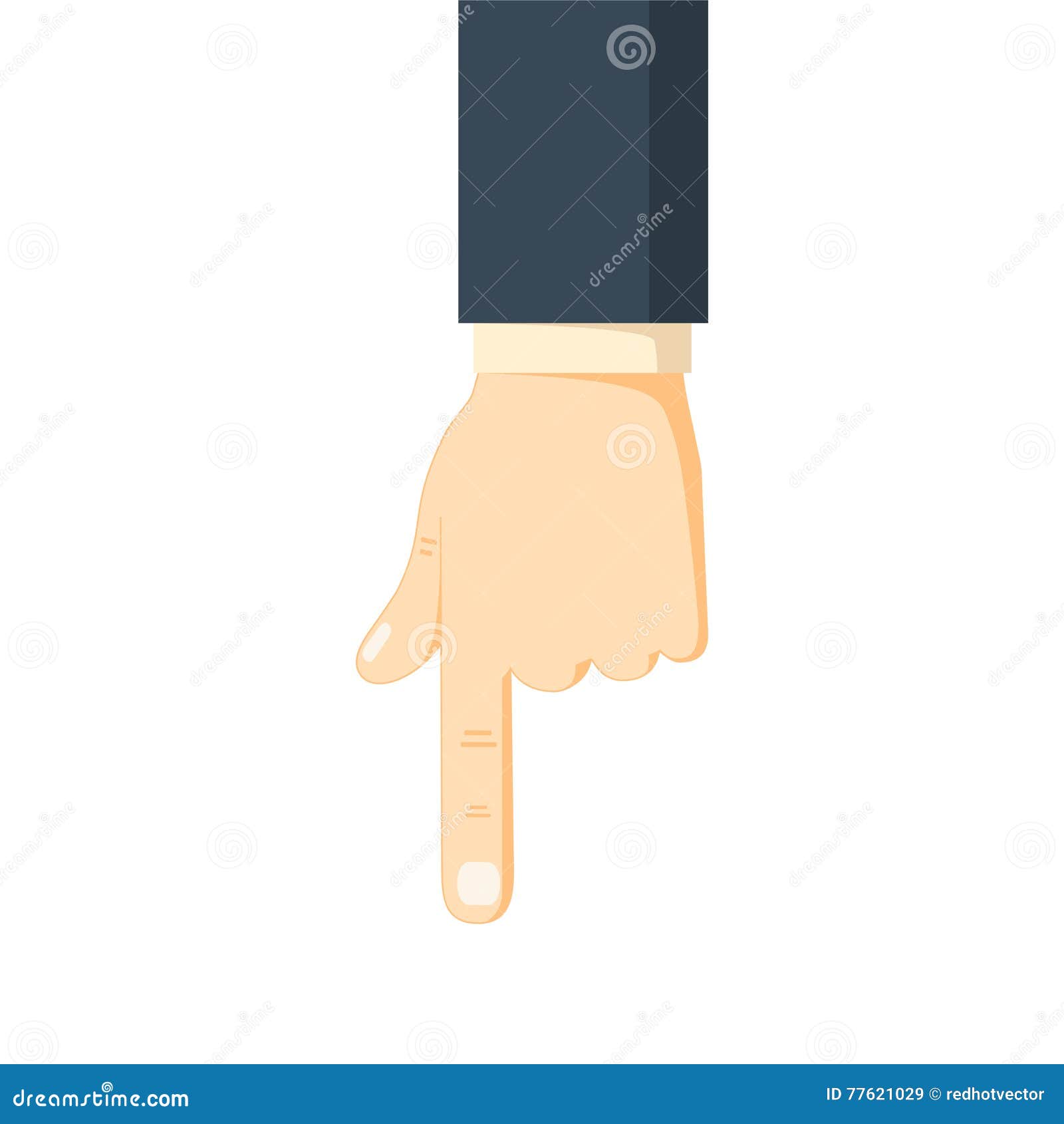 Hand Pointing with Index Finger Icon Stock Vector - Illustration of ...