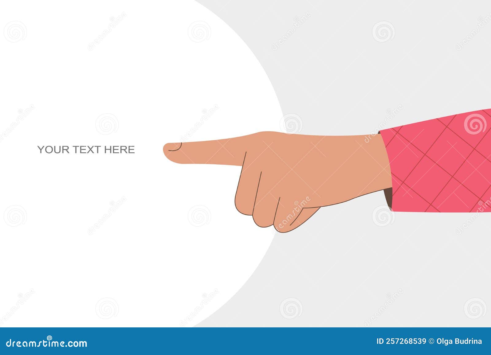 Hand Pointing. Index Finger Screen Shows Something Stock Vector ...