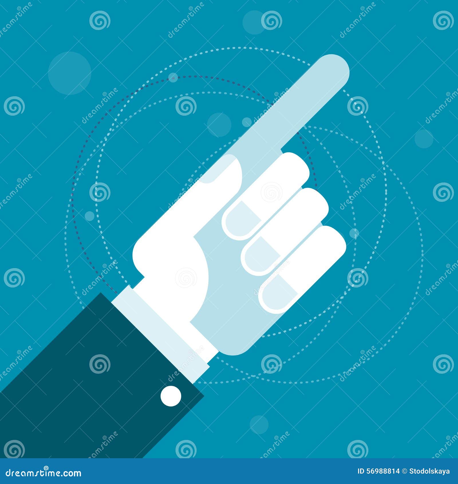 Hand with Pointing Index Finger Stock Vector - Illustration of select ...