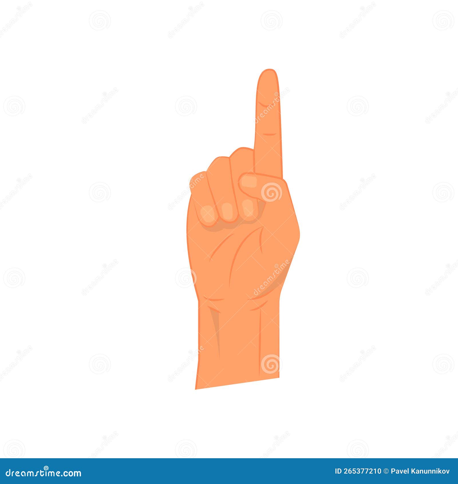 Hand Pointing. Index Finger Touches on Screen or Shows Something Stock ...