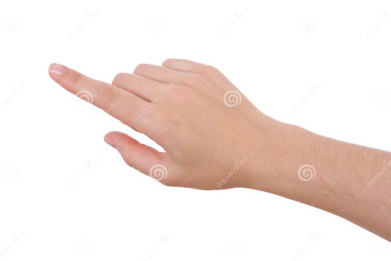 Hand Pointing Isolated on White Stock Photo - Image of gesture ...