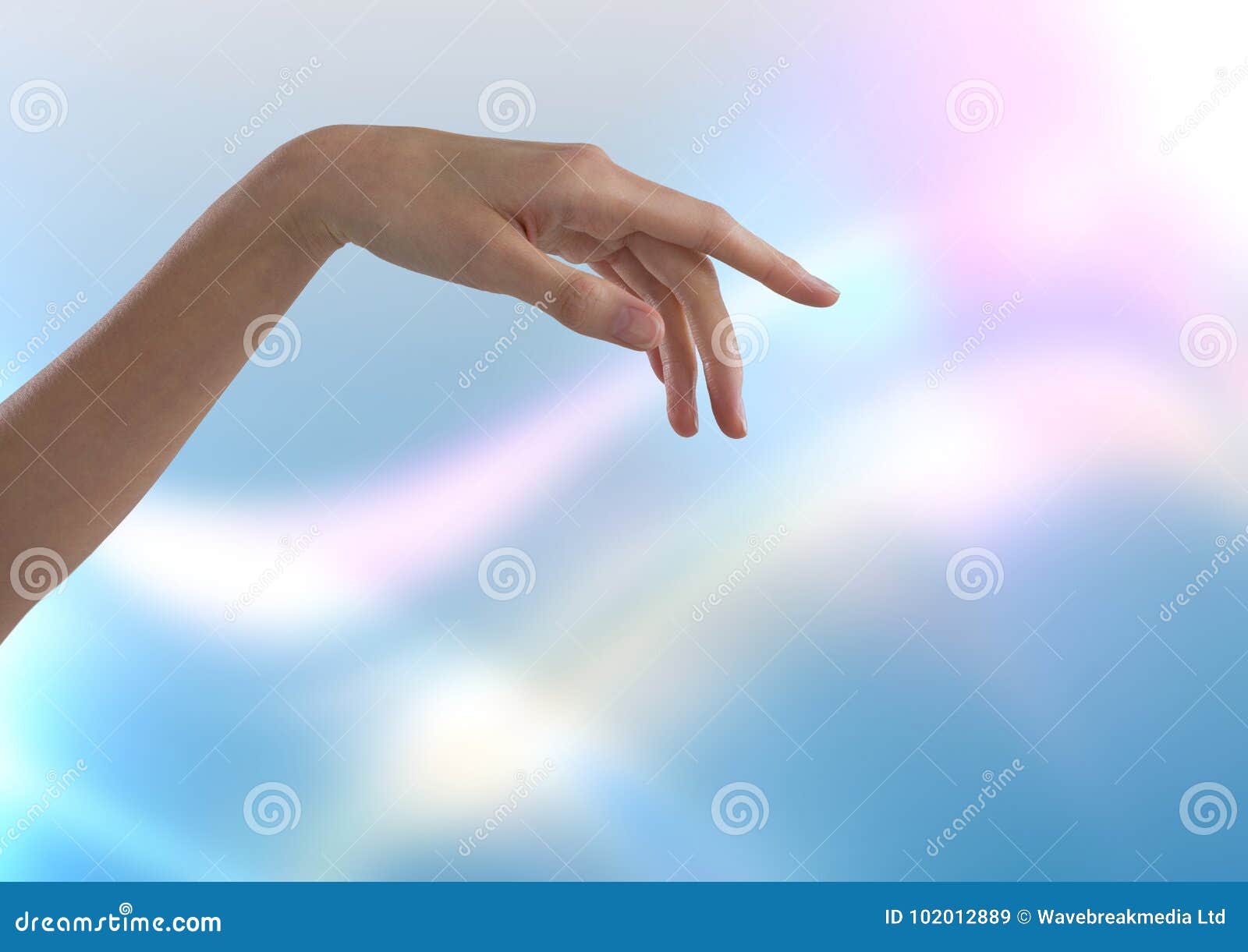 Hand Pointing and Limp with Bright Background Stock Image - Image of ...