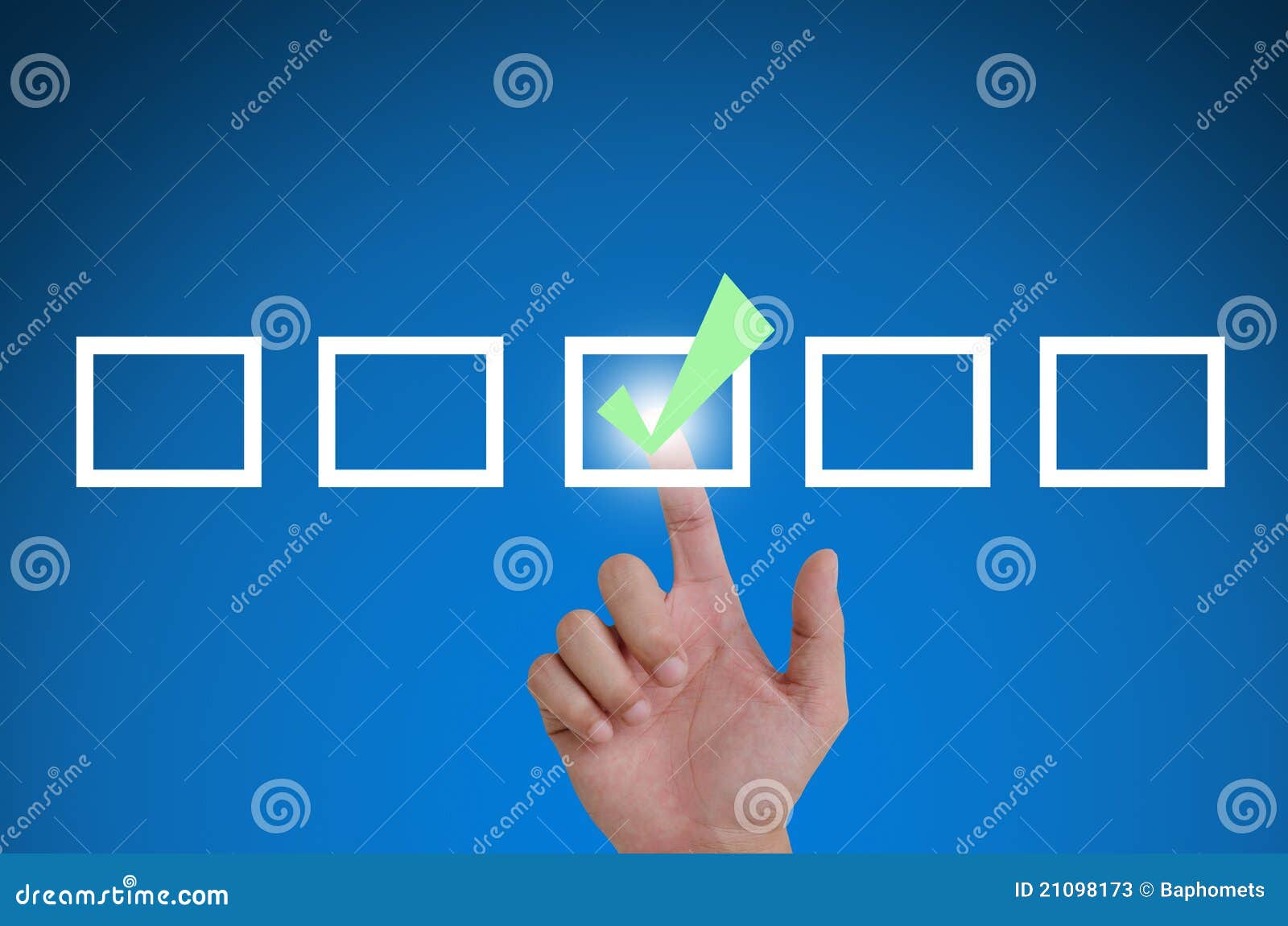 Hand Pointing a Mark the Check Boxes Stock Image - Image of list ...
