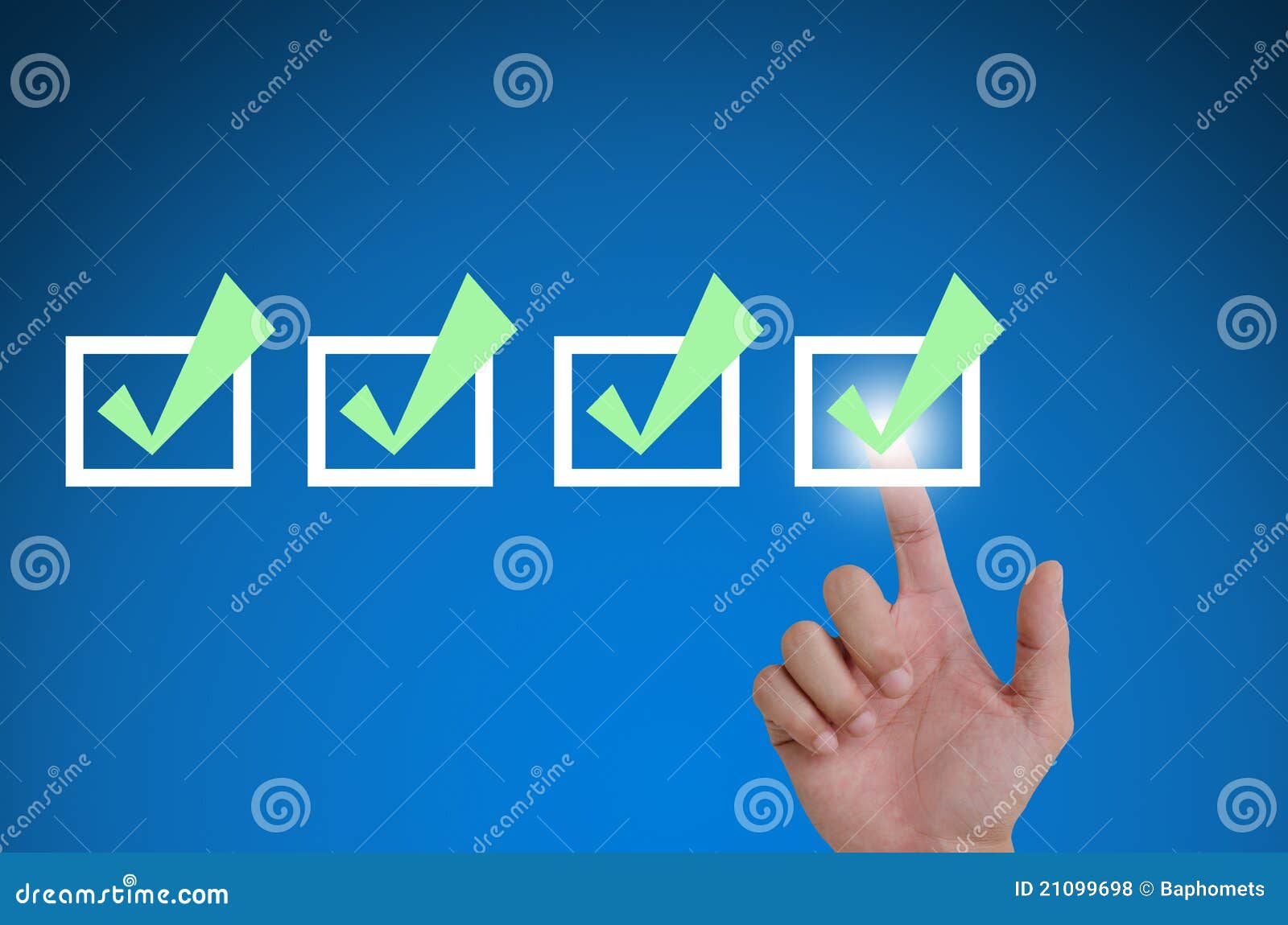 Hand Pointing a Mark the Check Boxes Stock Photo - Image of isolated ...