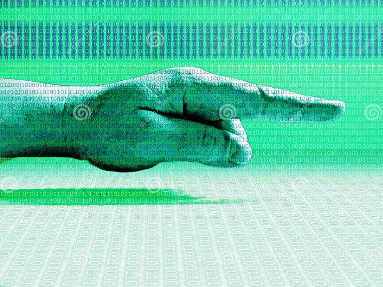 Hand Pointing Right Green stock illustration. Illustration of machine ...