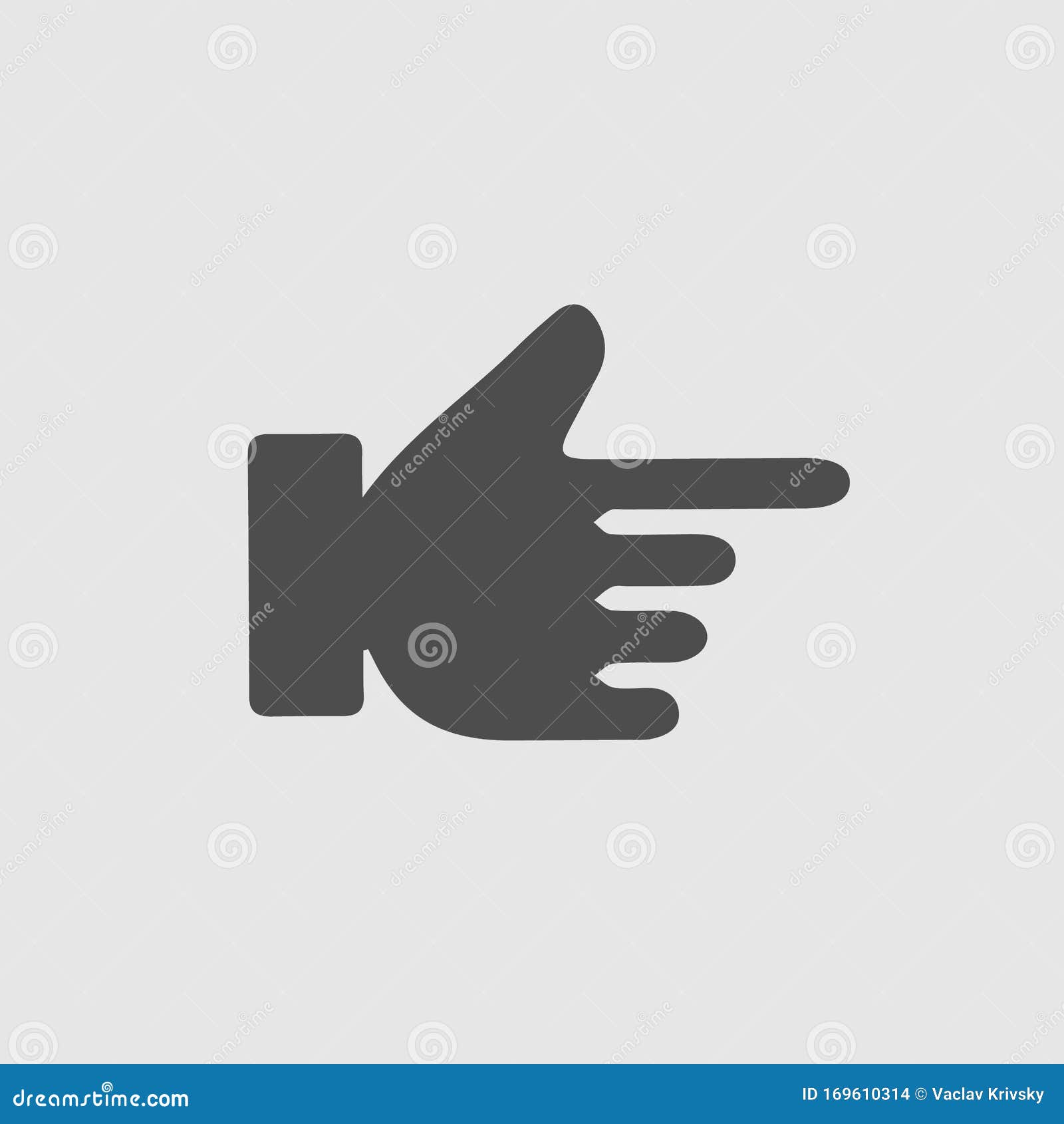 Hand pointing right stock vector. Illustration of showing - 169610314