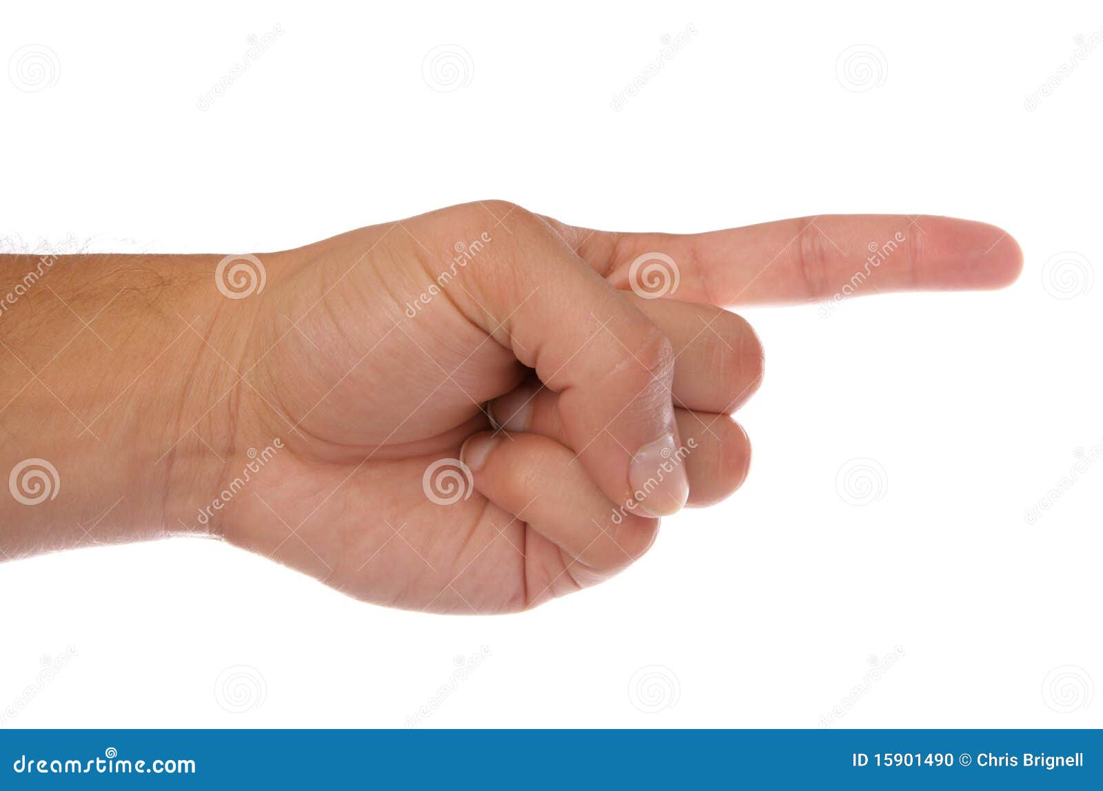 Hand Pointing Showing Direction Stock Photo - Image of white, cutout ...
