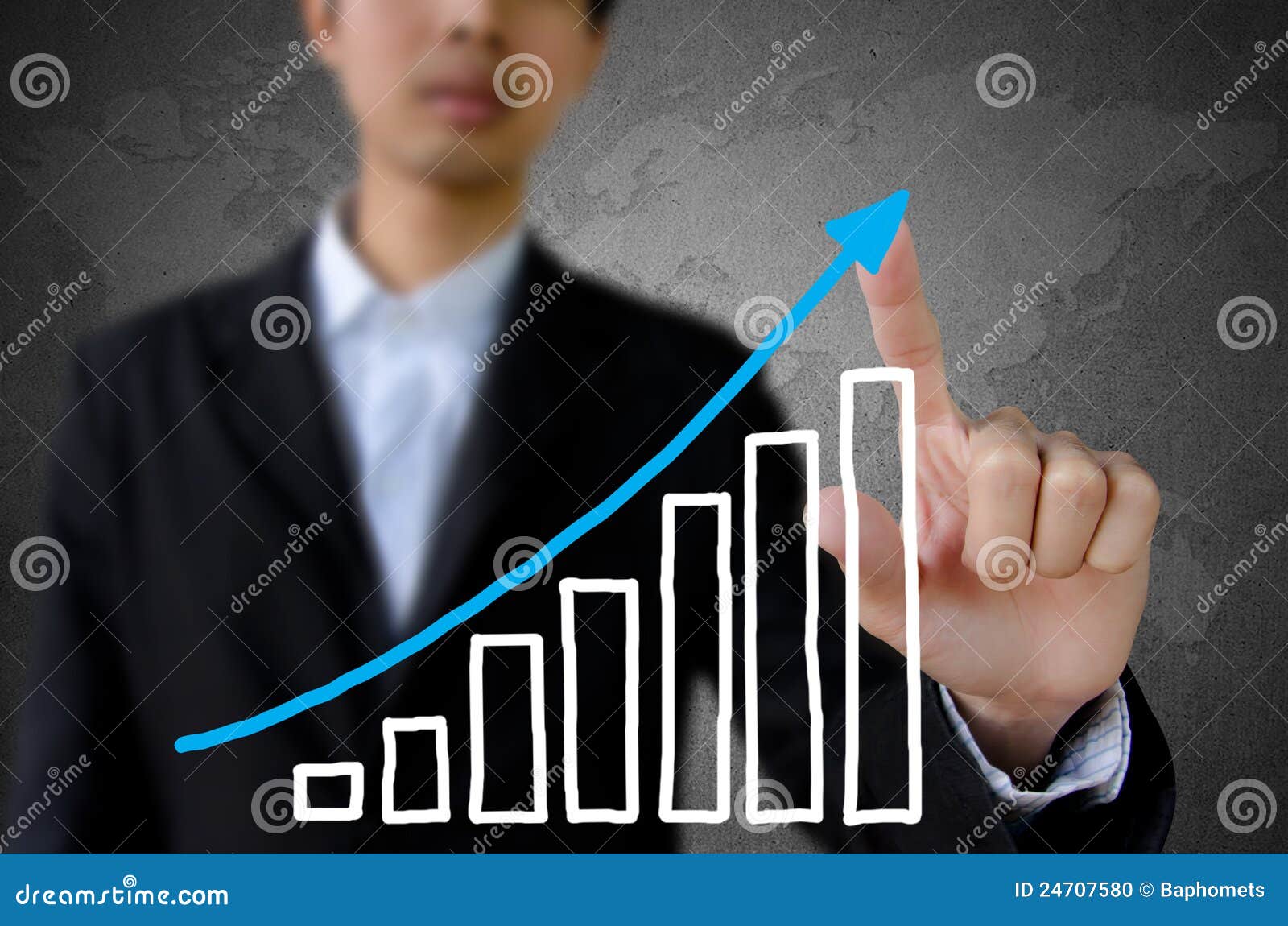 Hand Pointing Showing Graph. Stock Photo - Image of advanced, finger ...