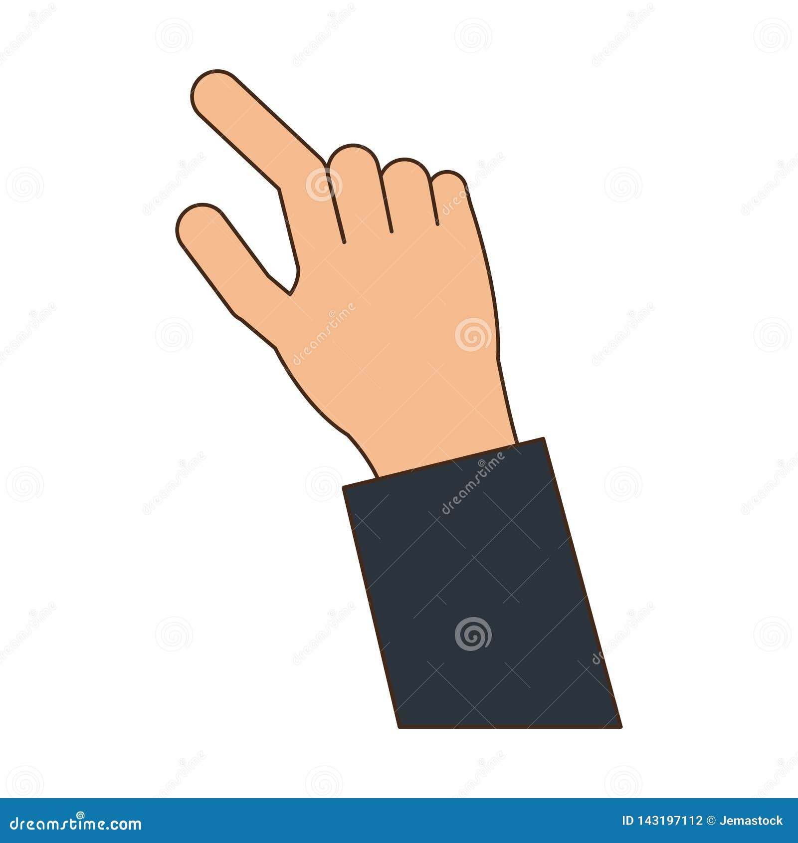 Hand pointing symbol stock vector. Illustration of finger - 143197112
