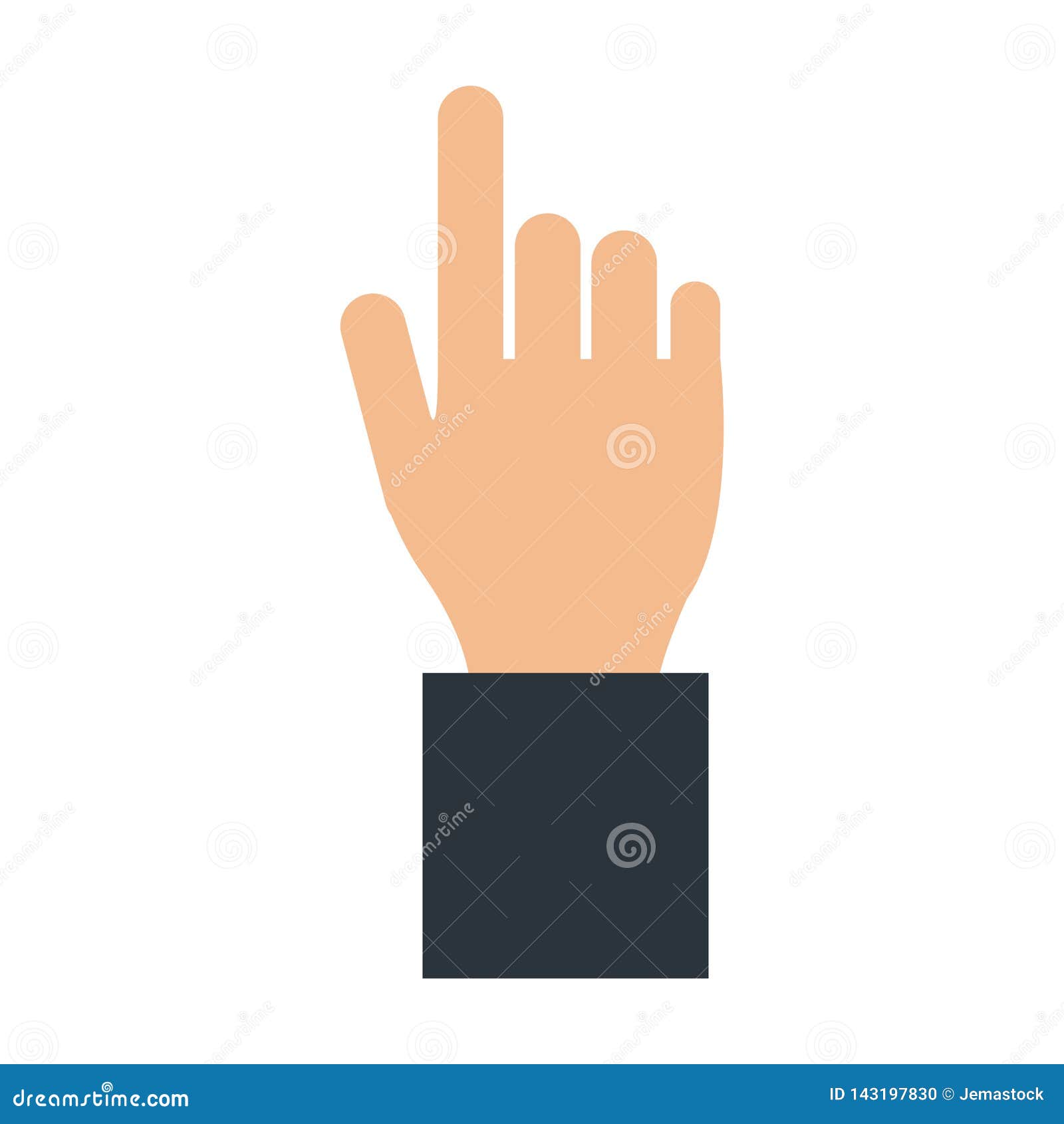 Hand pointing symbol stock vector. Illustration of hand - 143197830