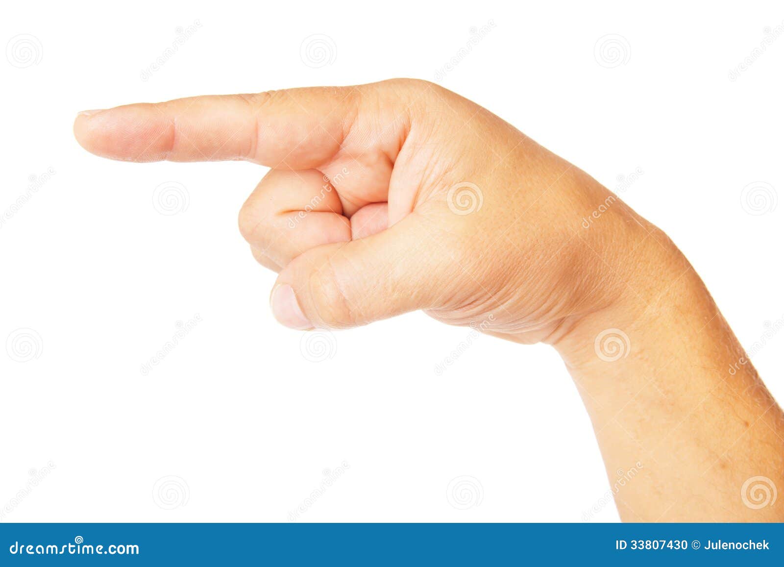 Hand Pointing Symbol Isolated on White Background Stock Photo - Image ...