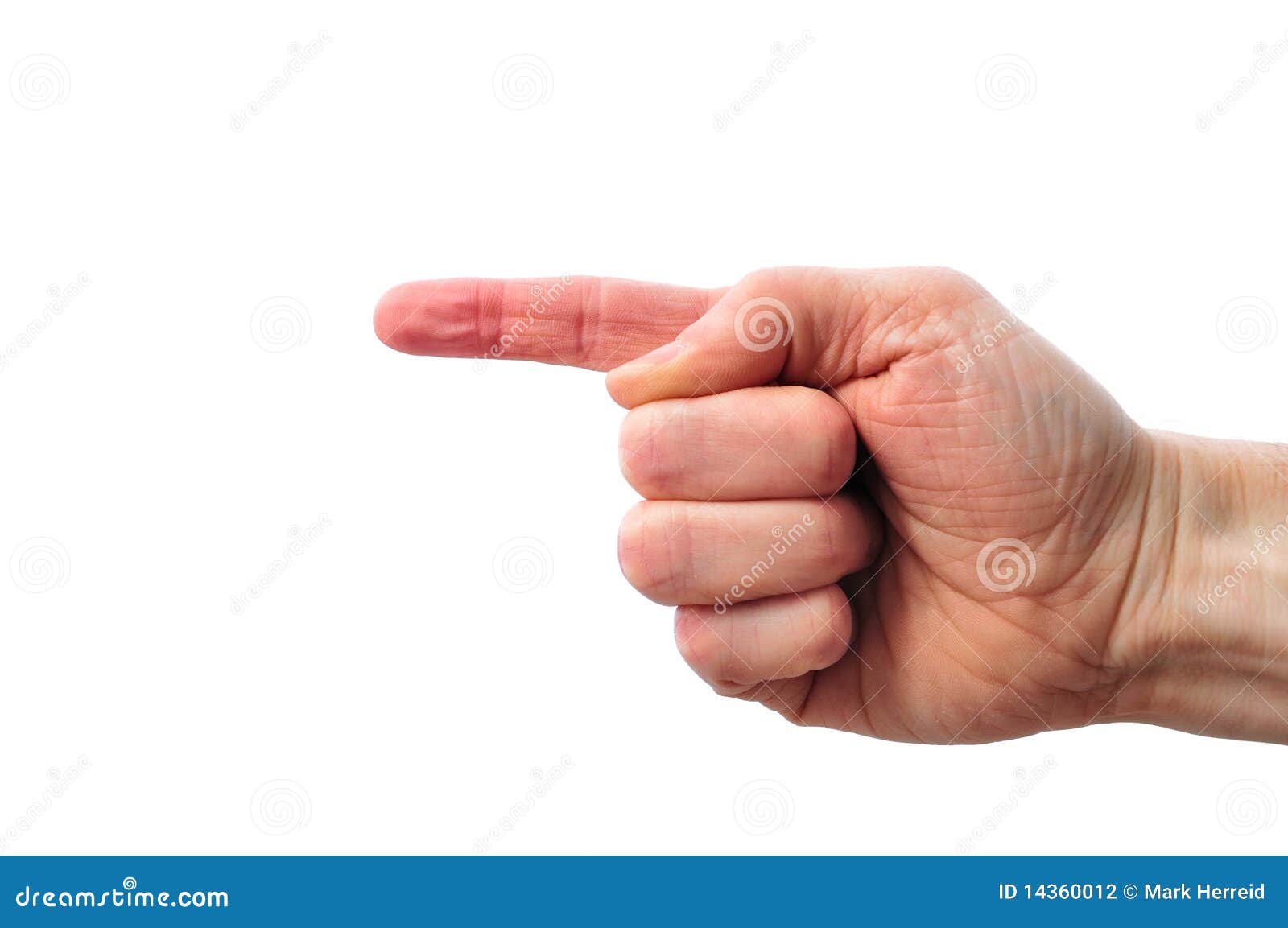Hand Pointing to the Left stock photo. Image of point - 14360012