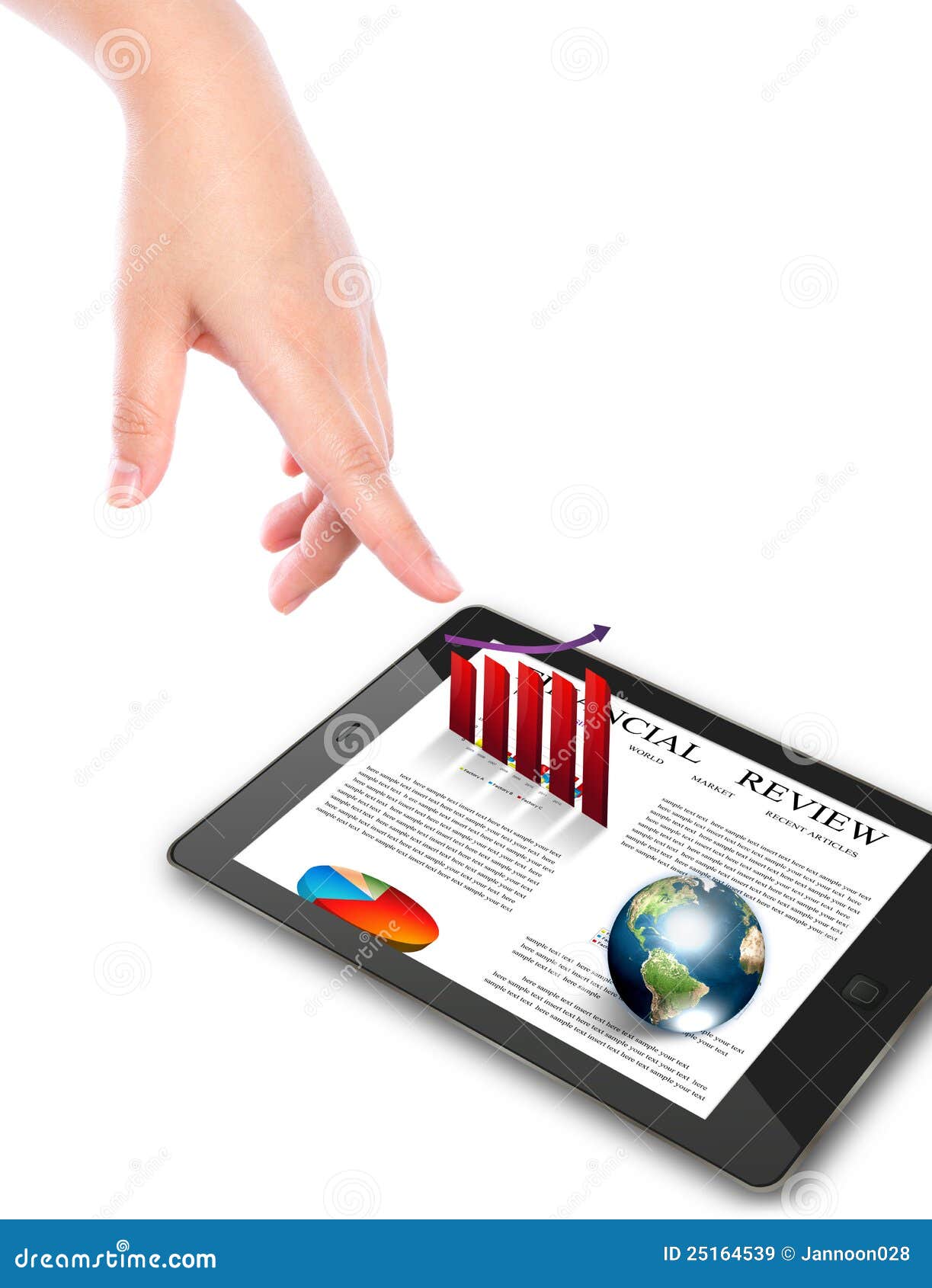 Hand Pointing on Touch Screen Device. Stock Image - Image of focus ...
