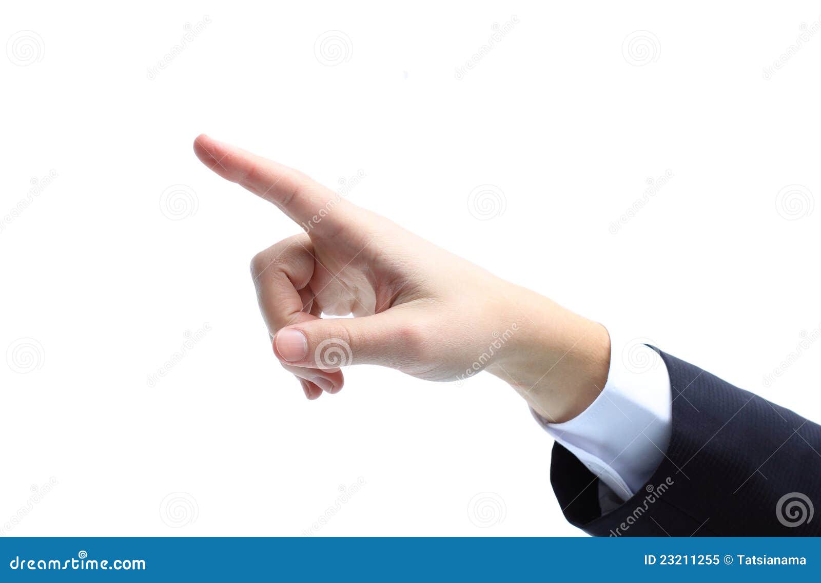 Hand Pointing, Touching or Pressing Isolated Stock Image - Image of ...
