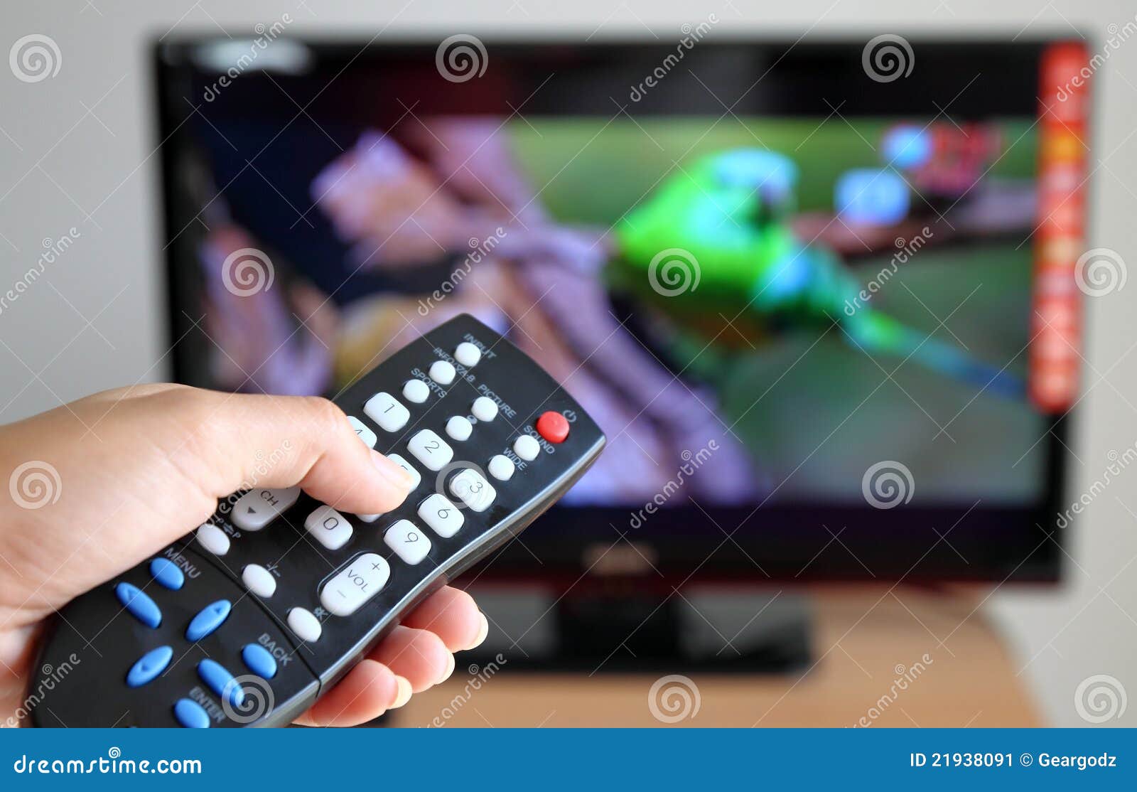 Hand Pointing a Tv Remote Control Towards the Tele Stock Image - Image ... Hand Pointing a Tv Remote Control Towards the Tele Stock Image - Image ...