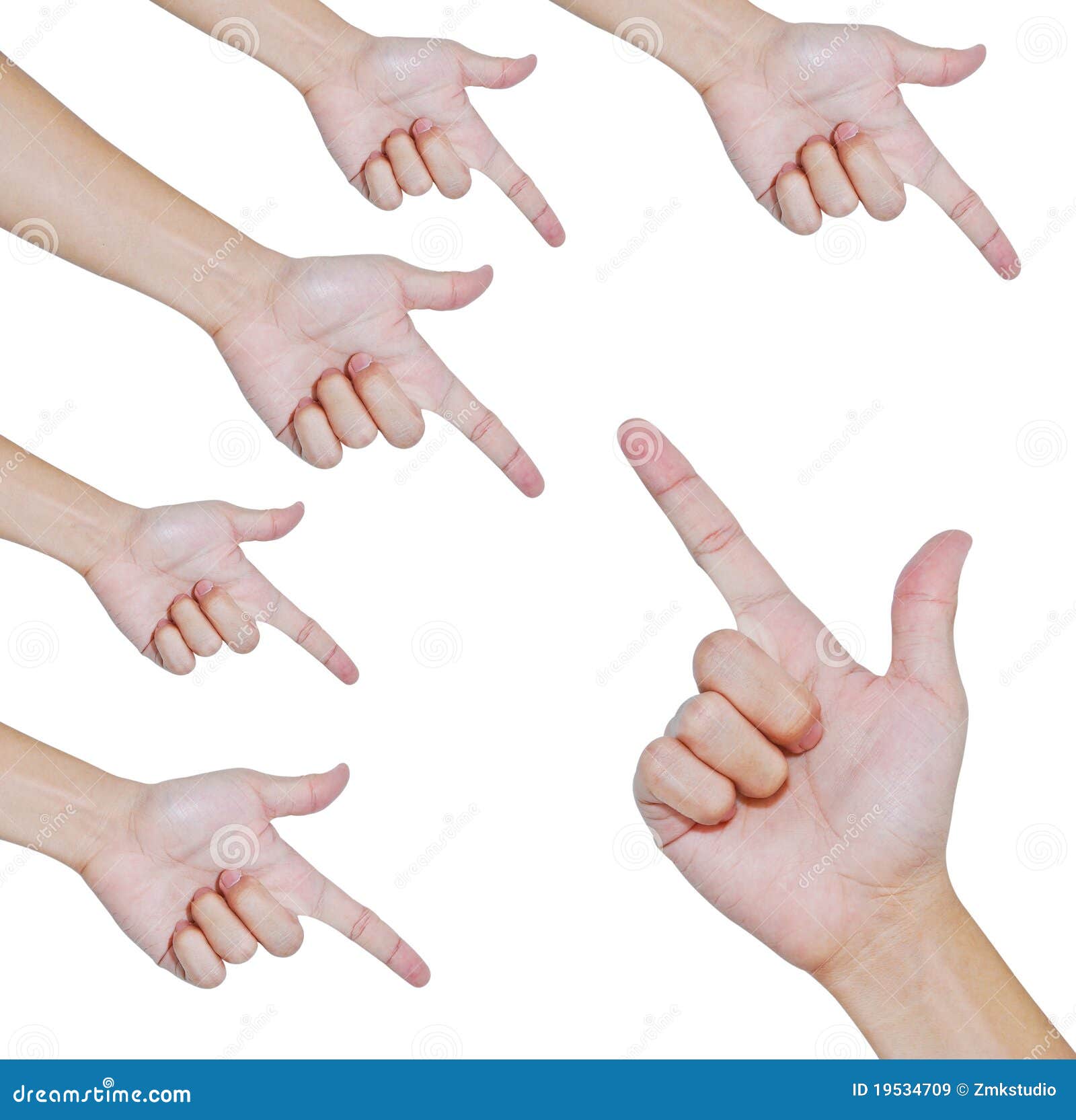 Hand Pointing Two Directions Isolated Stock Image - Image of ...