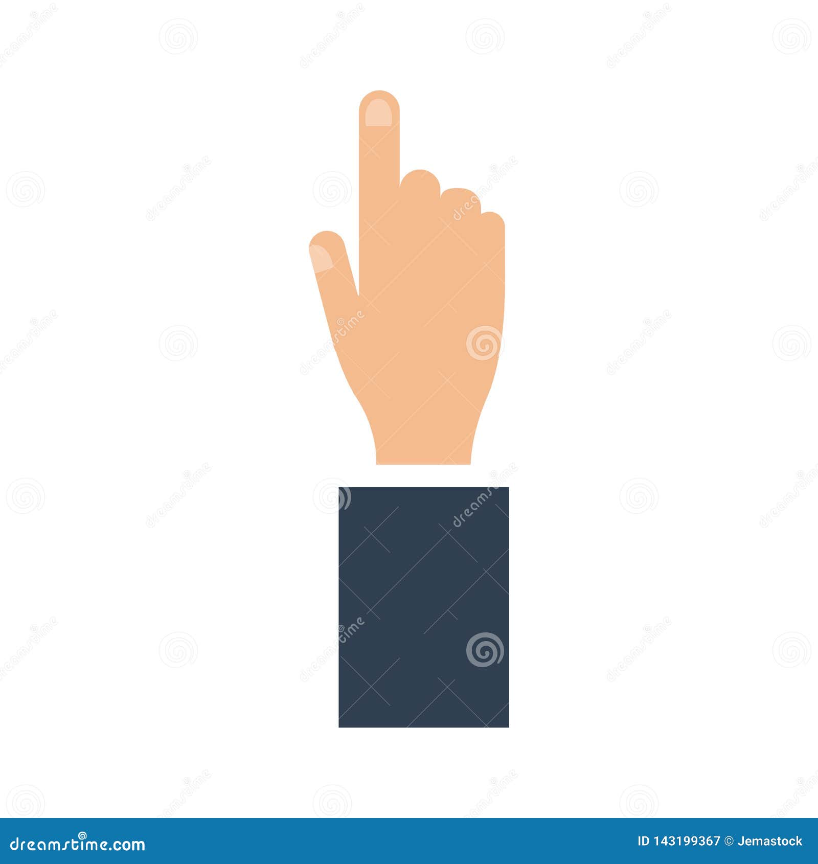Hand pointing up stock vector. Illustration of selecting - 143199367