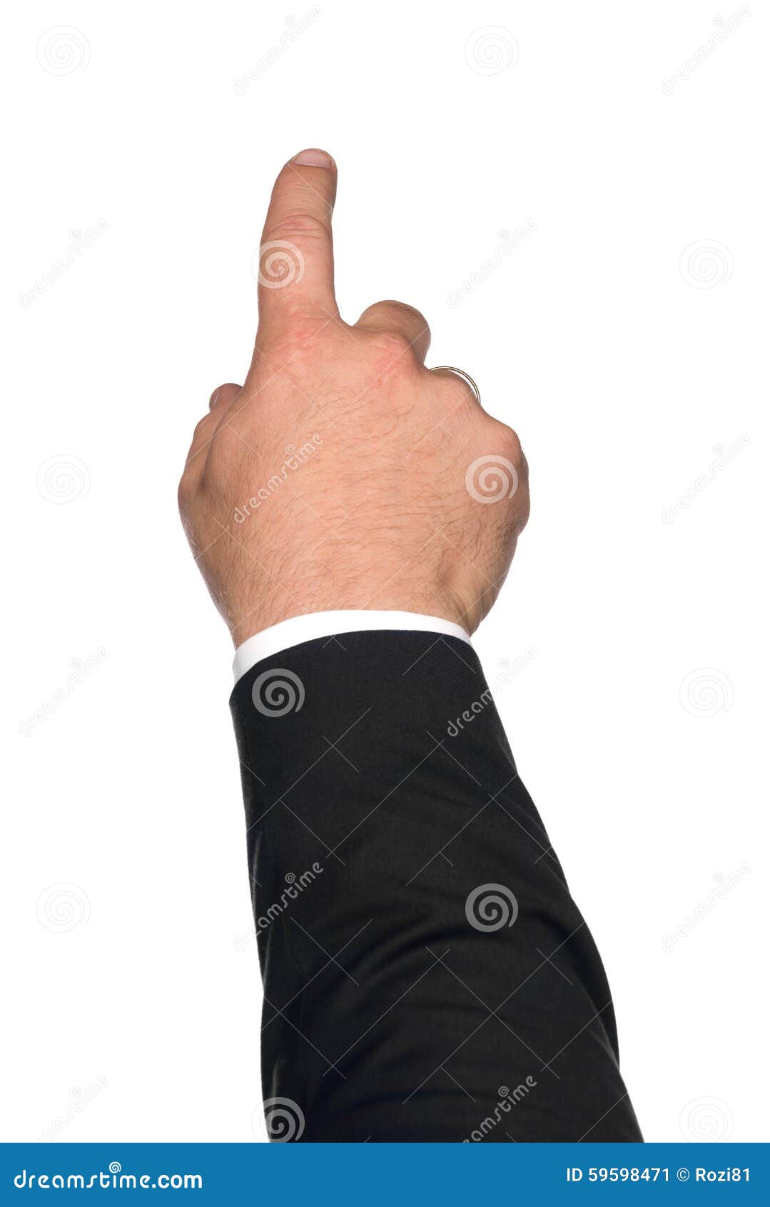 Hand pointing up stock image. Image of gesturing, executive - 59598471