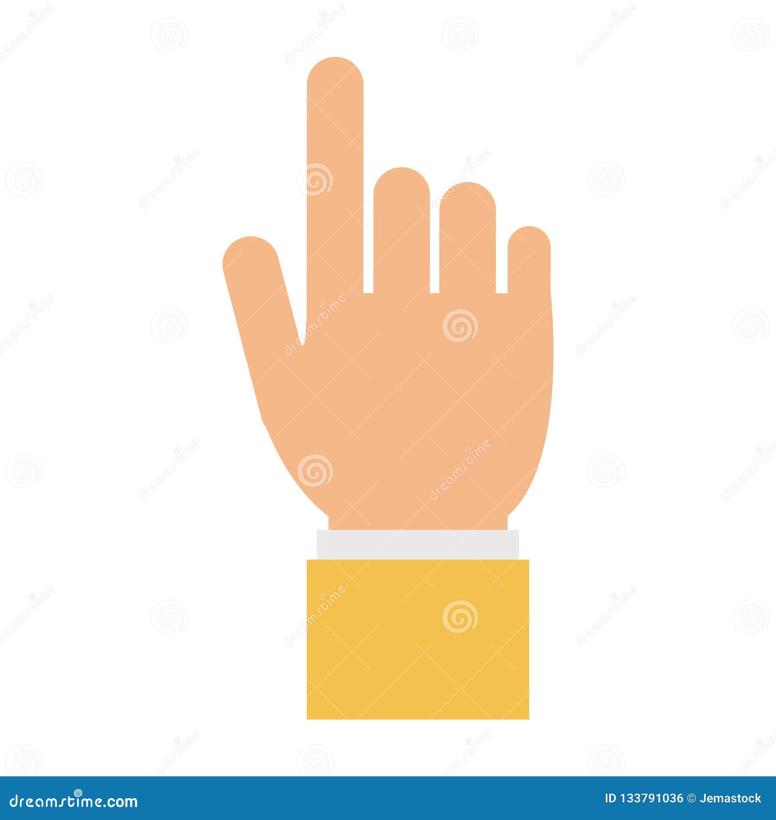 Hand pointing up stock vector. Illustration of gesturing - 133791036
