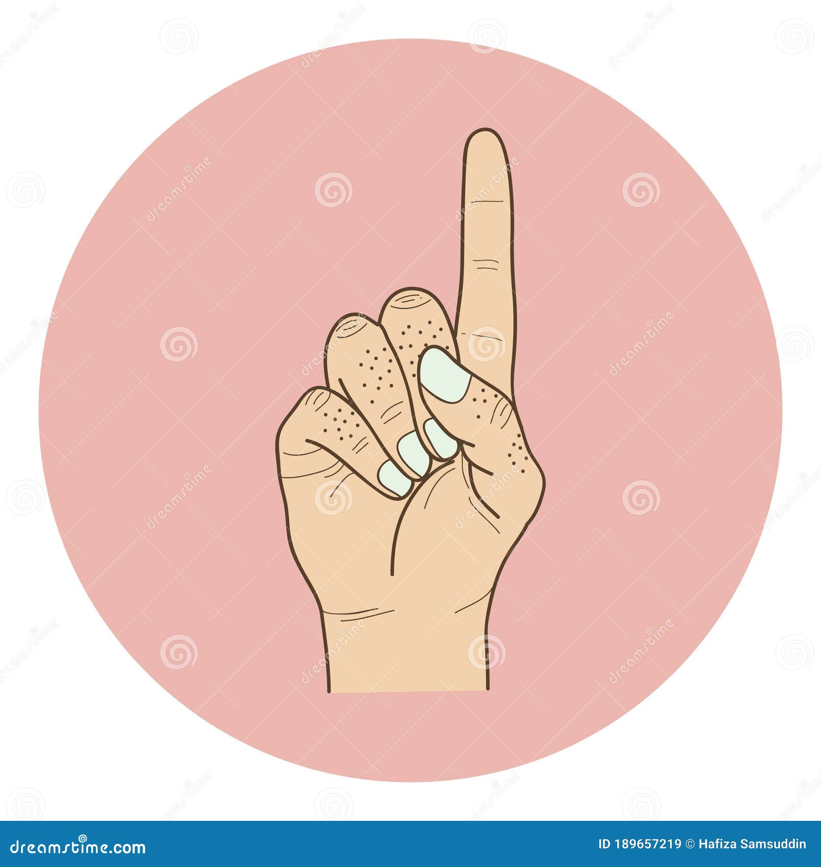 Hand Pointing Up. Vector Illustration Decorative Design Stock Vector ...