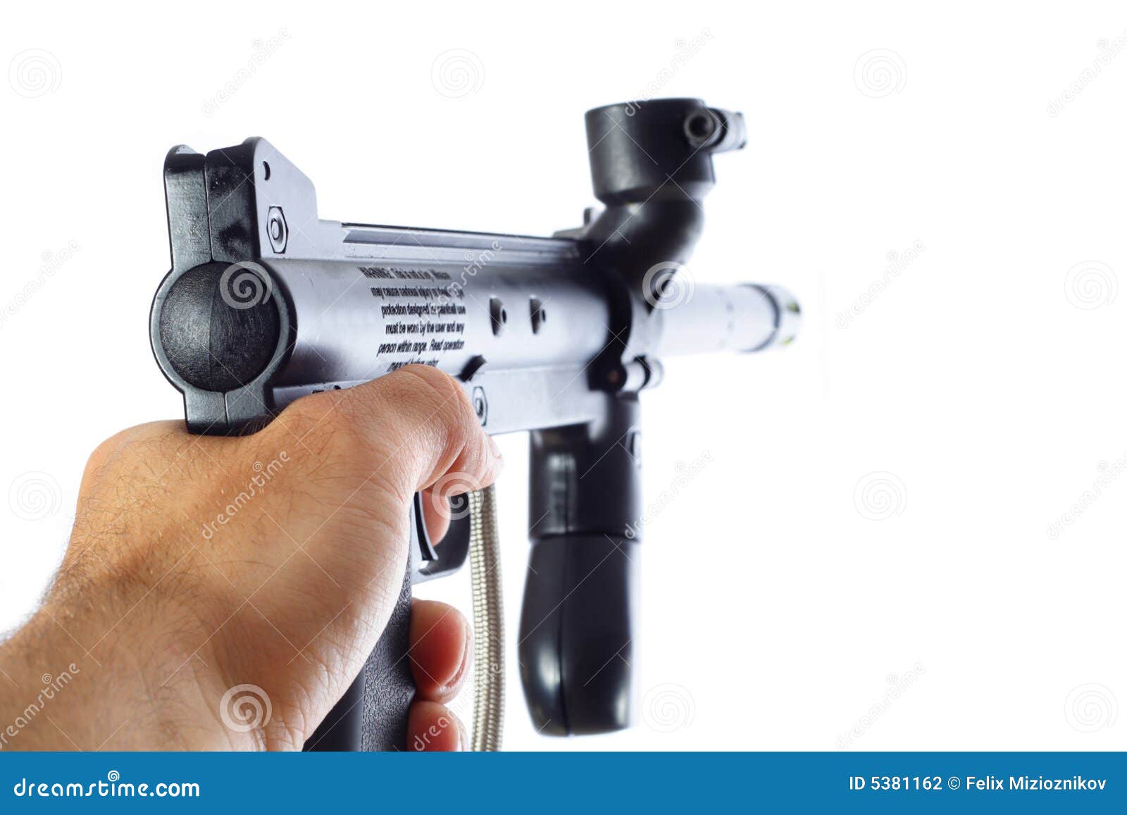 Hand Pointing a Weapon stock photo. Image of isolated - 5381162