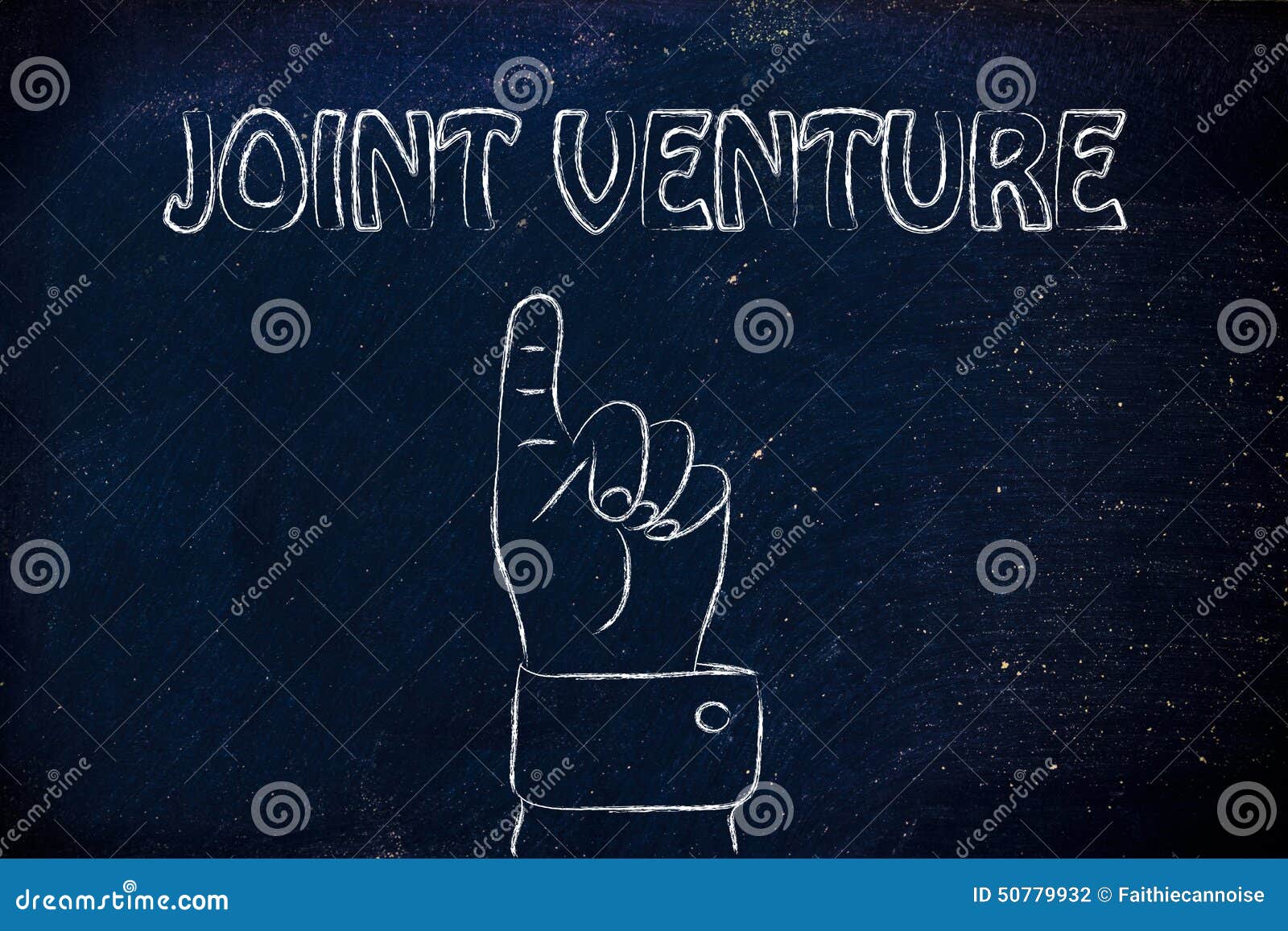 Hand Pointing at the Writing Joint Venture Stock Photo - Image of ...