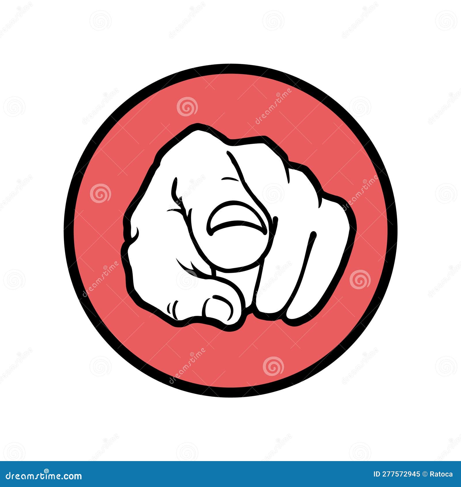 Hand pointing you stock vector. Illustration of retro - 277572945