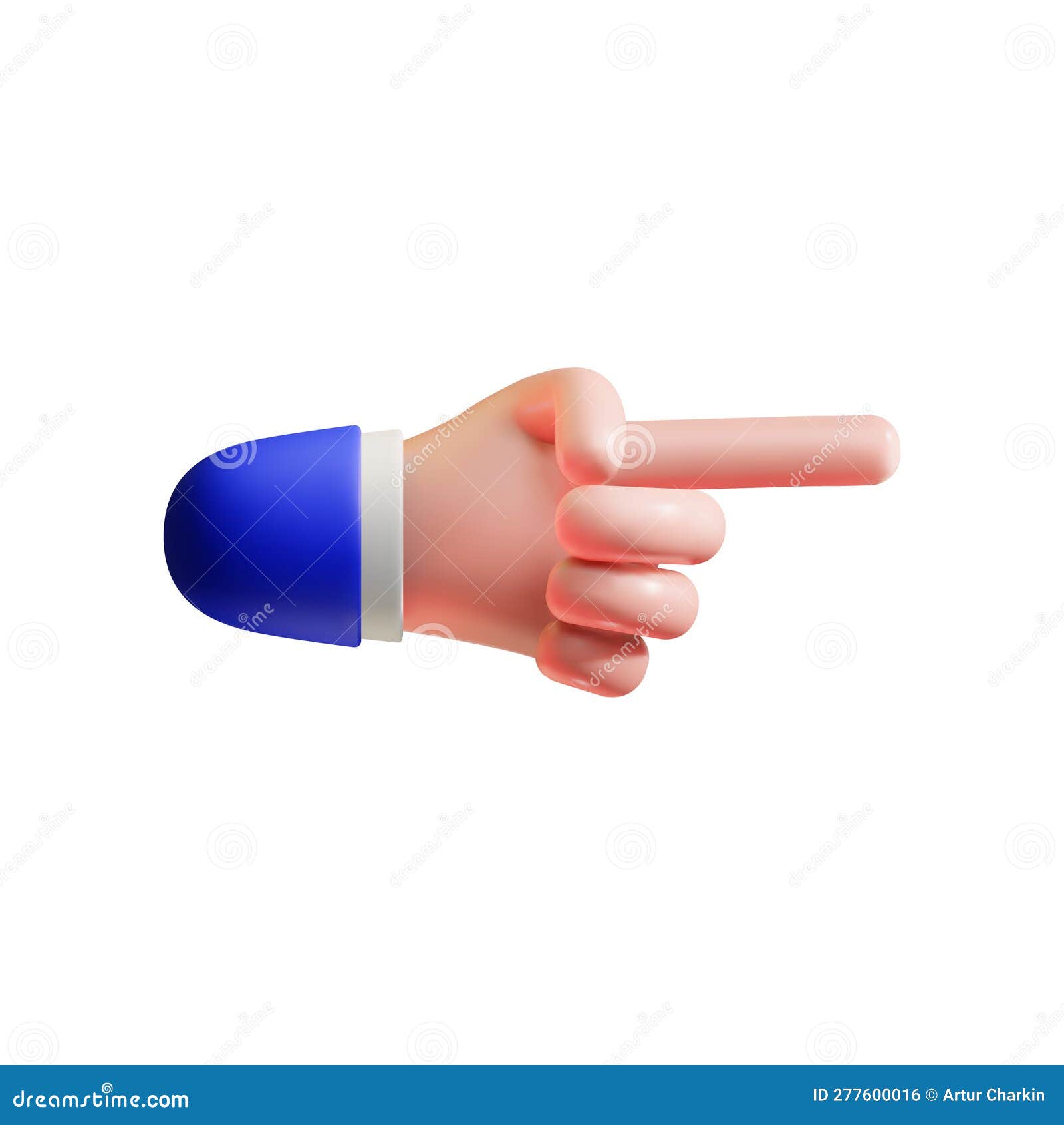 The Hand Points with a Finger. a Gesture that Points To Something or a ...