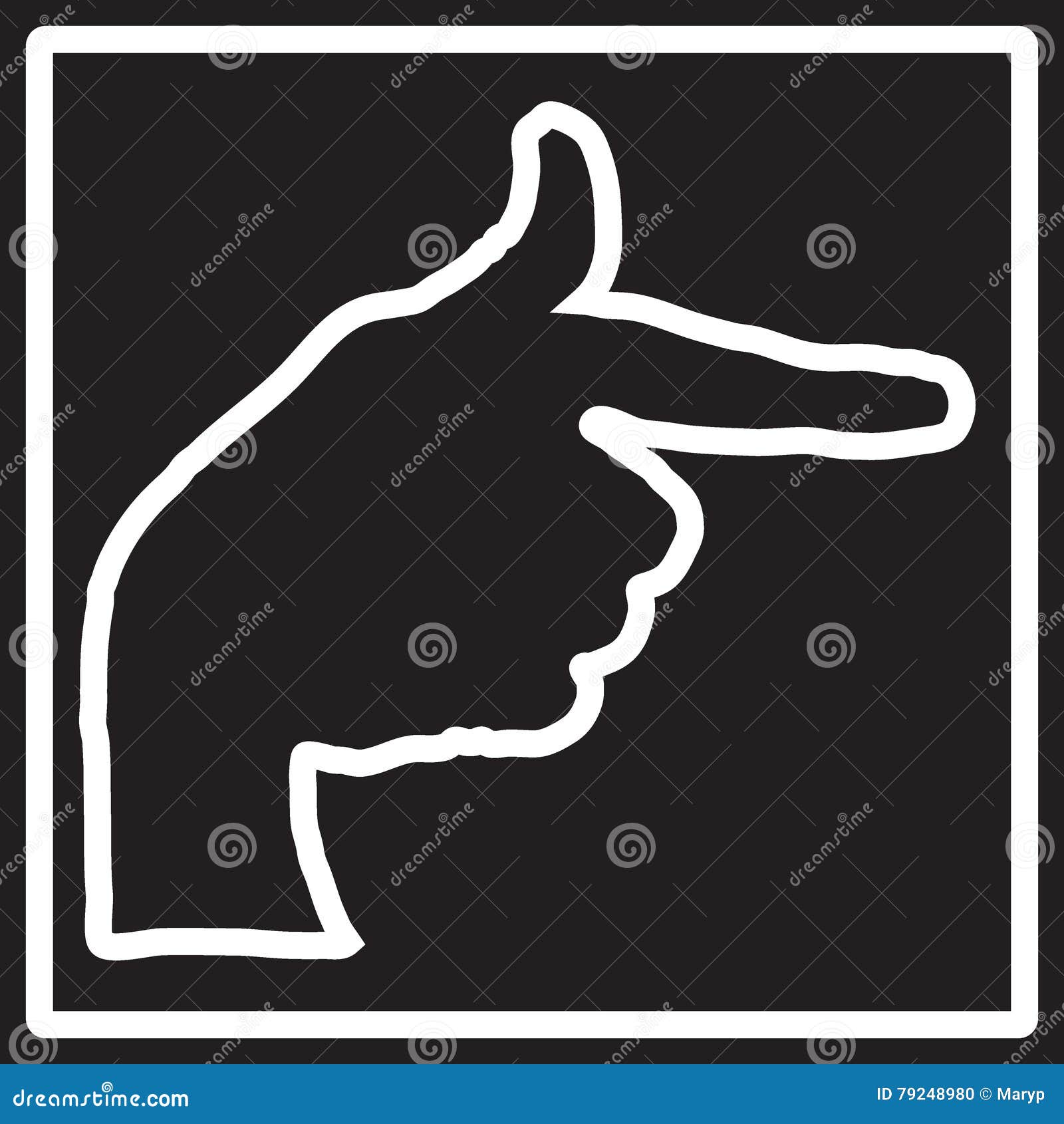 The hand points right stock vector. Illustration of choice - 79248980