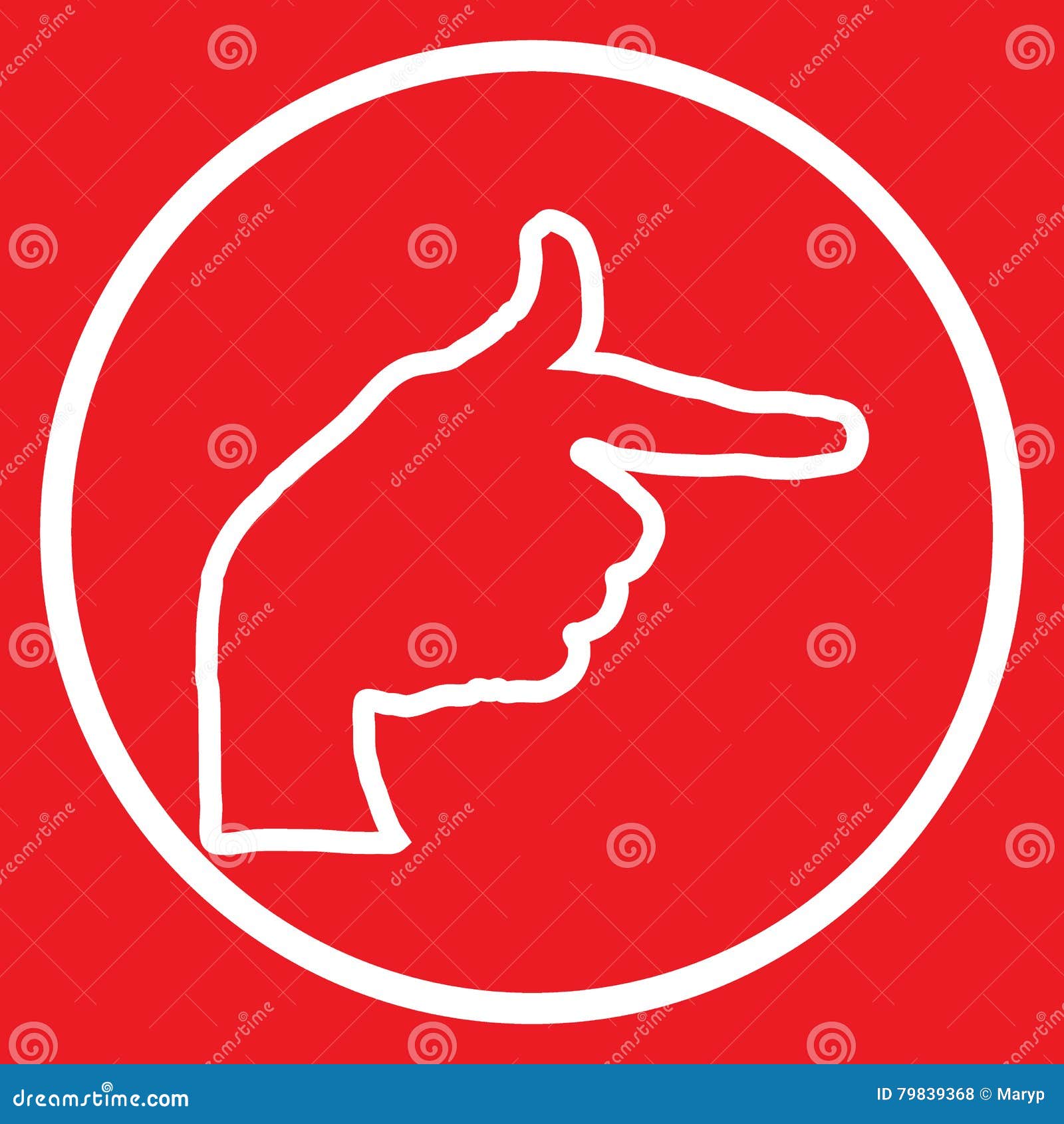 The hand points right stock vector. Illustration of computer - 79839368