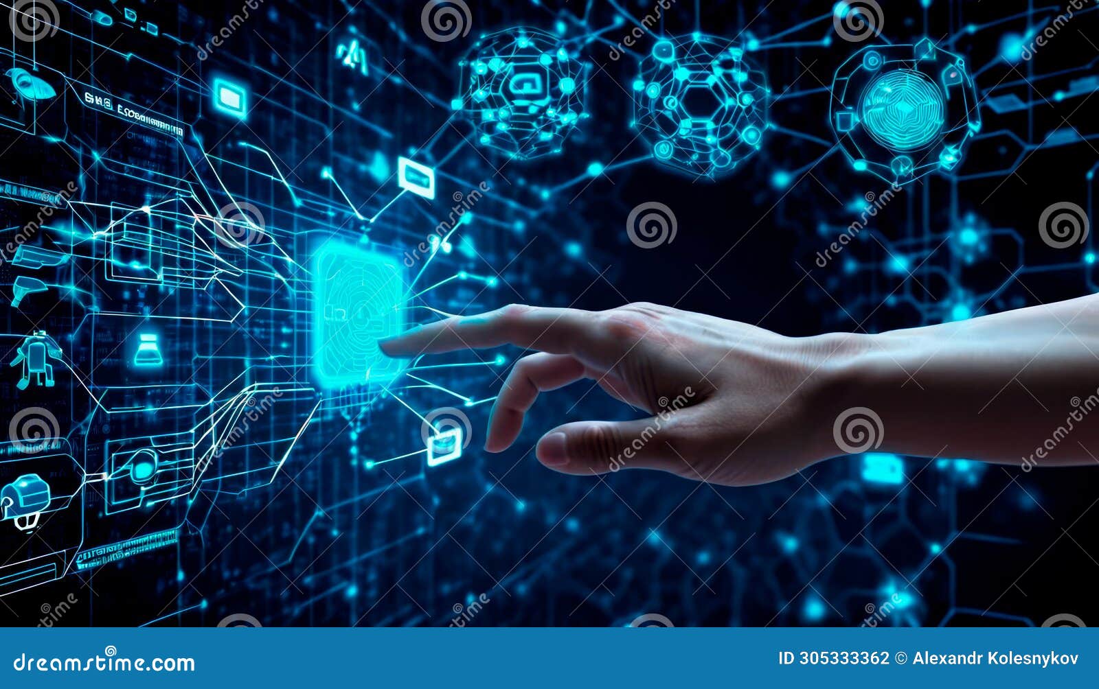 Securing Digital Frontiers: Interface Insights. Generative AI Stock ...