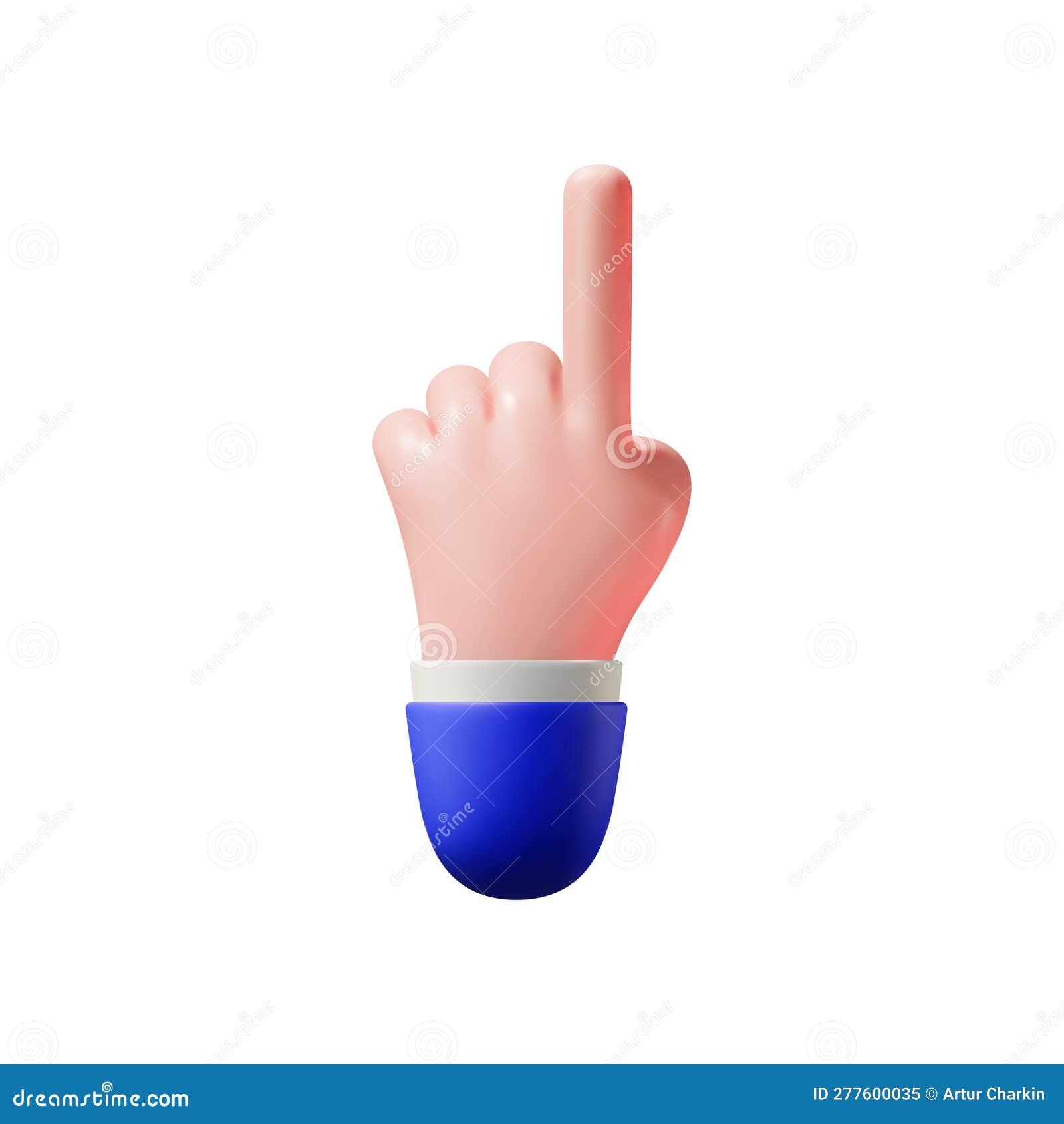 The Hand Points Up. a Gesture that Points To Something or a Direction ...