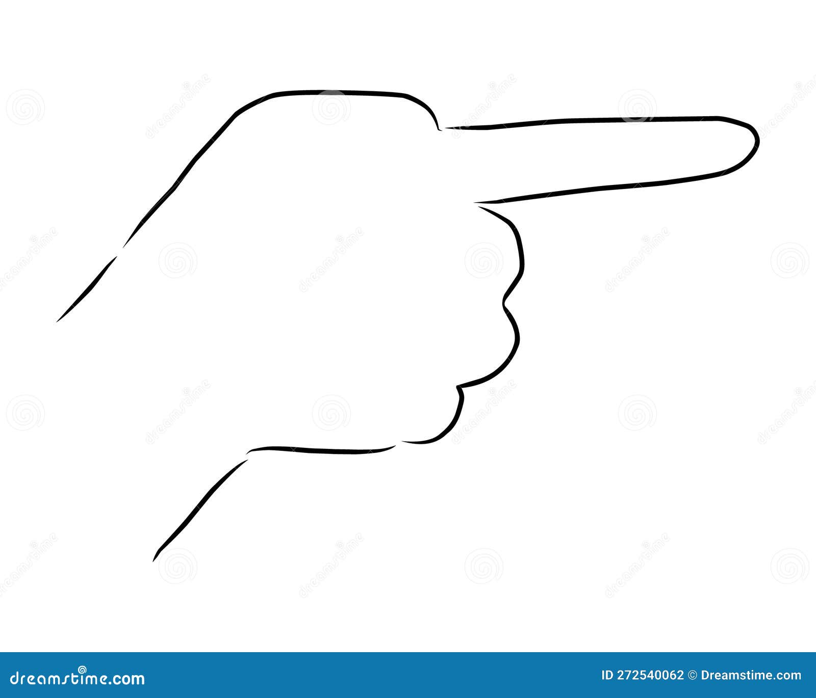 Hand Points, Vector. Hand Drawn Sketch Stock Vector - Illustration of ...