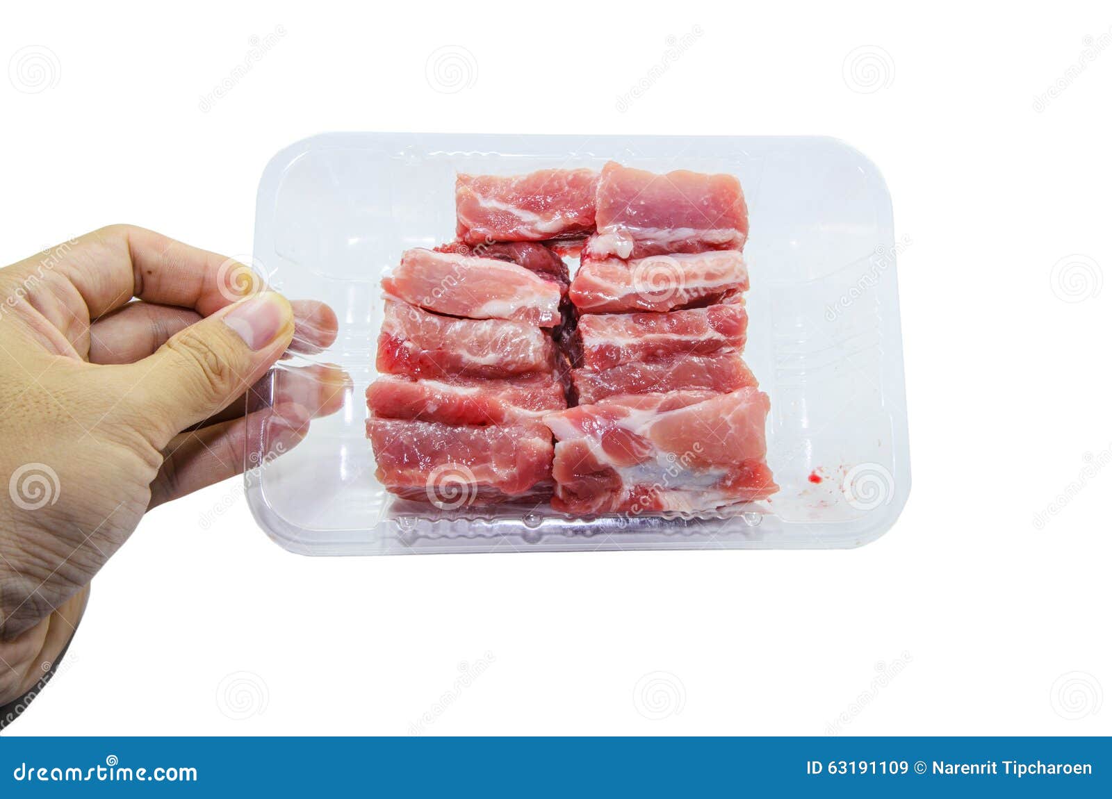 Hand for Pork of Isolate Background Stock Image - Image of pork ...