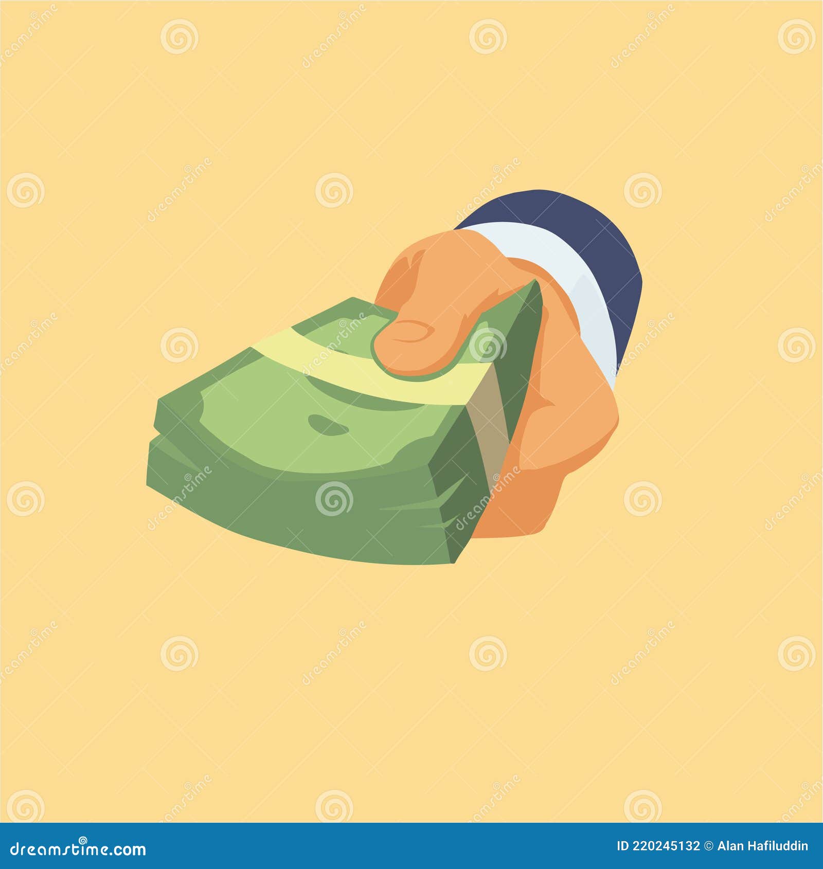 Hand-pose Neemt . Geven . Contant . Geld . Vector Vector Illustratie ...