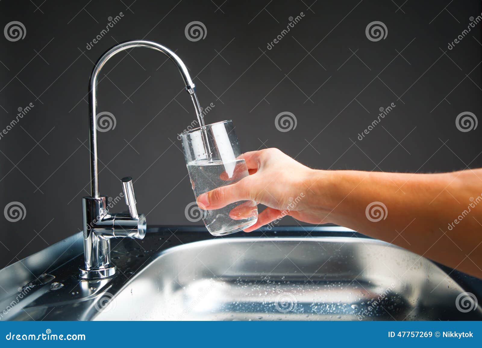 Hand Pouring a Glass of Water Stock Image - Image of clean, action ...