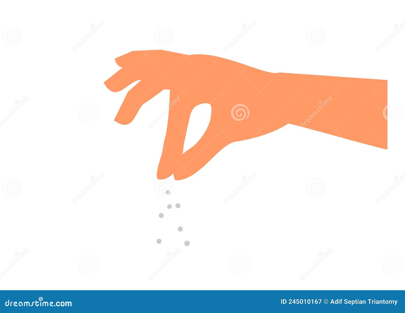 Hand Pouring Powder. Simple Flat Illustration. Stock Vector ...