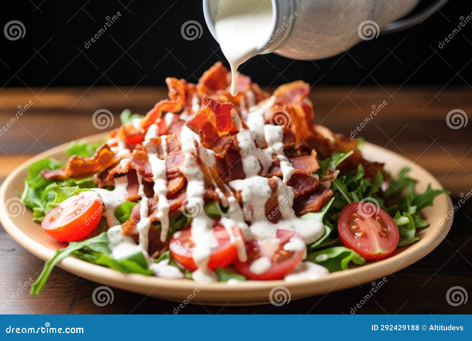 Ranch Salad Dressing Stock Illustrations – 98 Ranch Salad Dressing ...