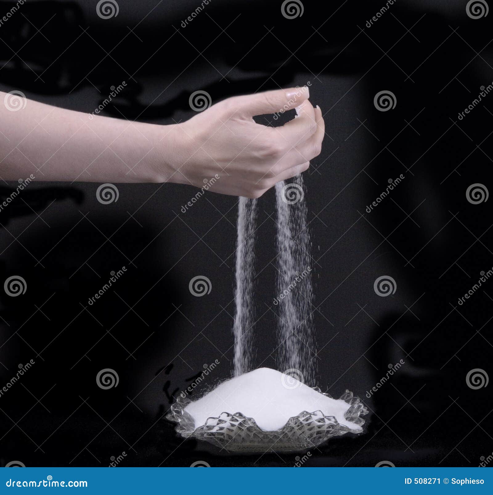 Hand Pouring Sugar stock image. Image of shadow, glass - 508271